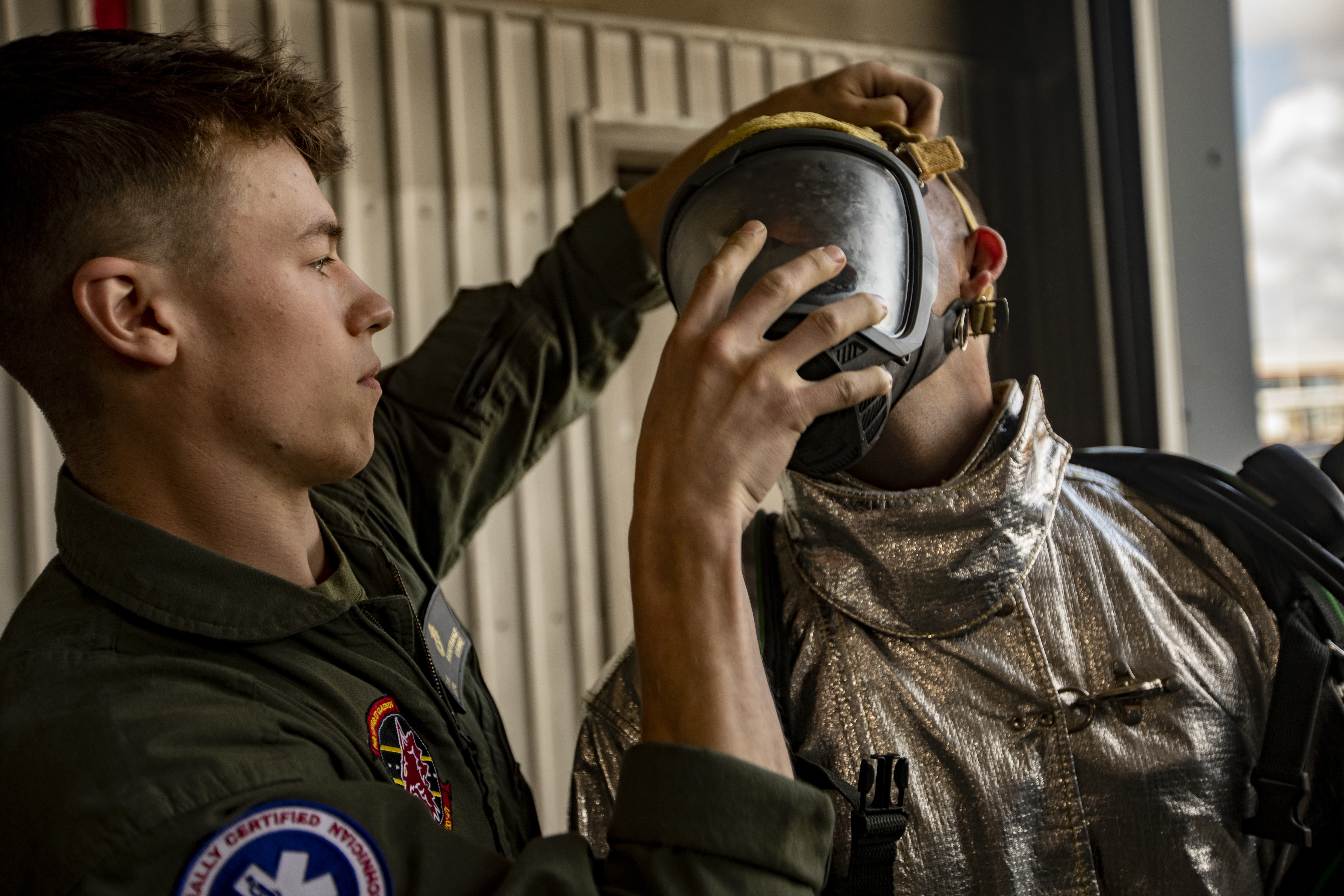 U.S. Marines with MWSS-471 conduct a physical training test at Canadian ...
