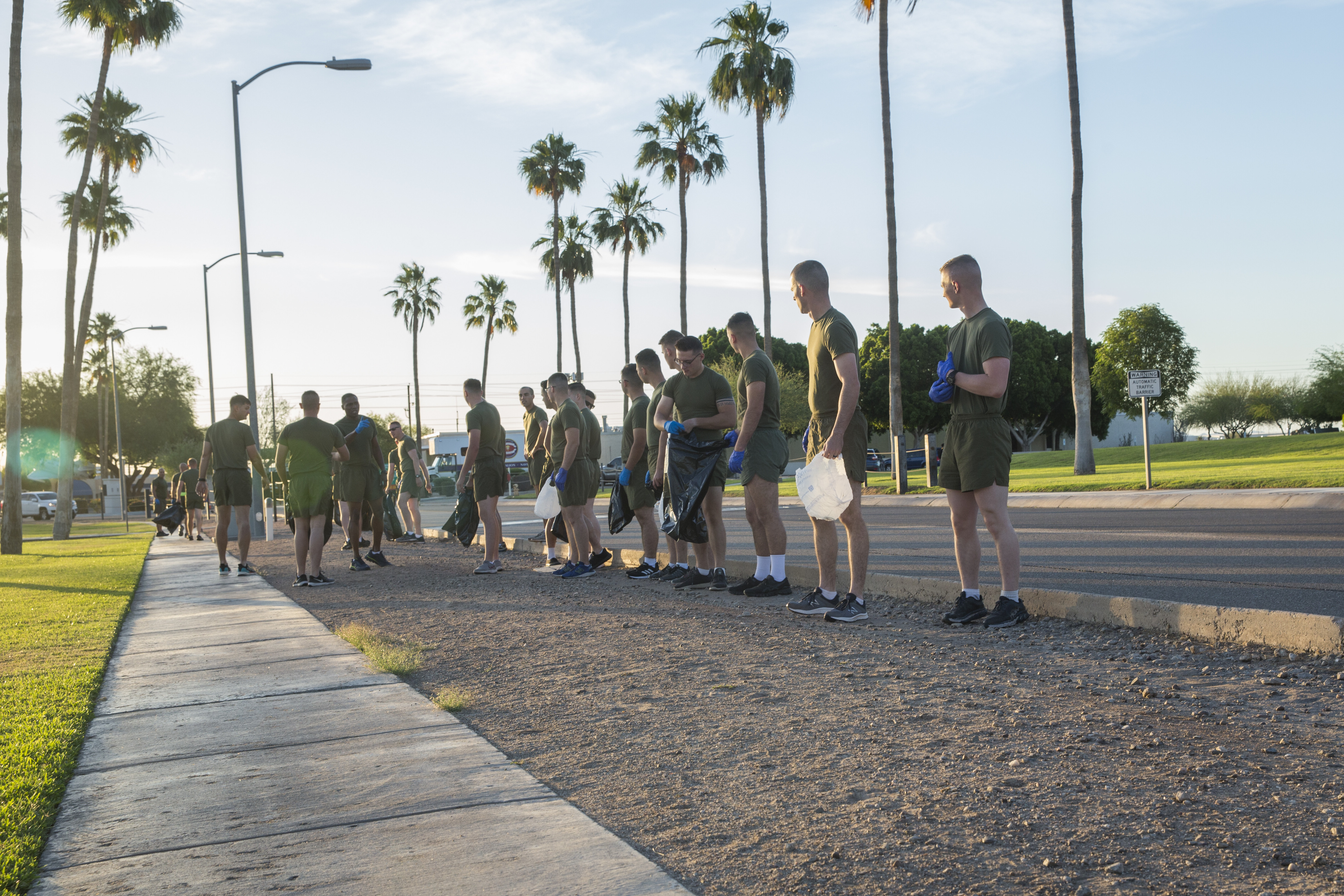 H&HS Marines Conduct Base Clean Up
