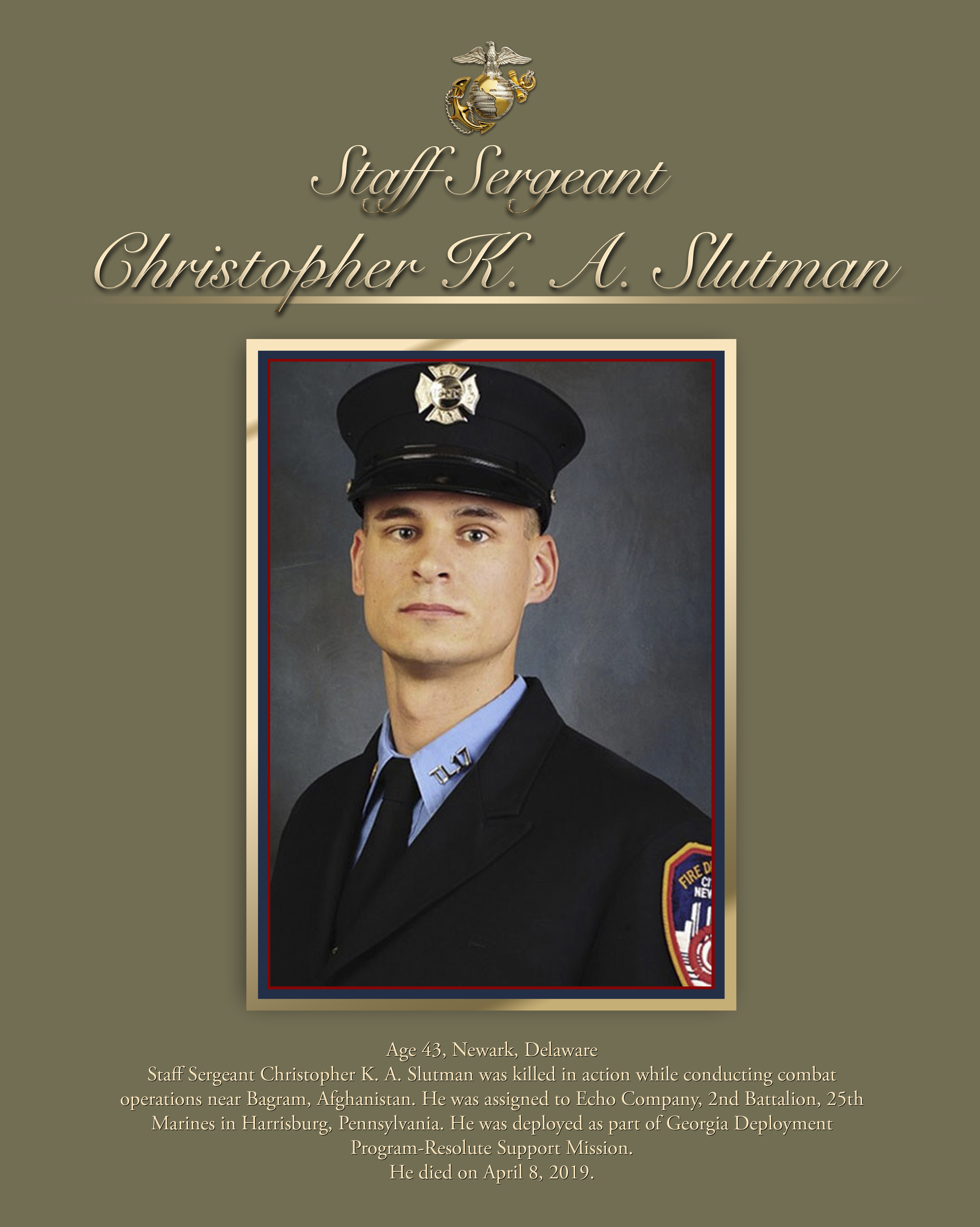 Slutman, Staff Sergeant Christopher K. A. > U.S. Marine Corps Forces ...