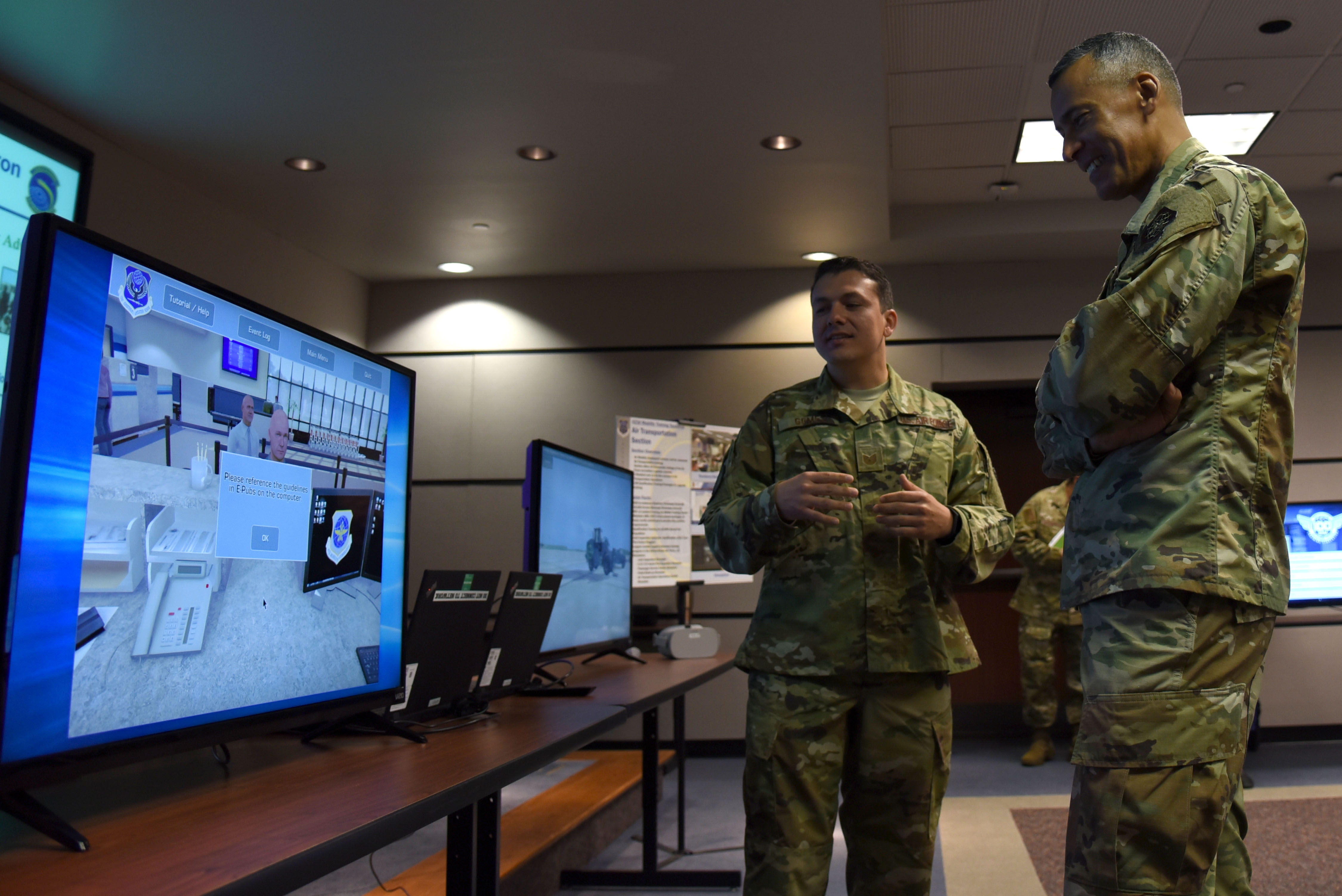 AMC command chief visits the U.S. Air Force Expeditionary Operations School