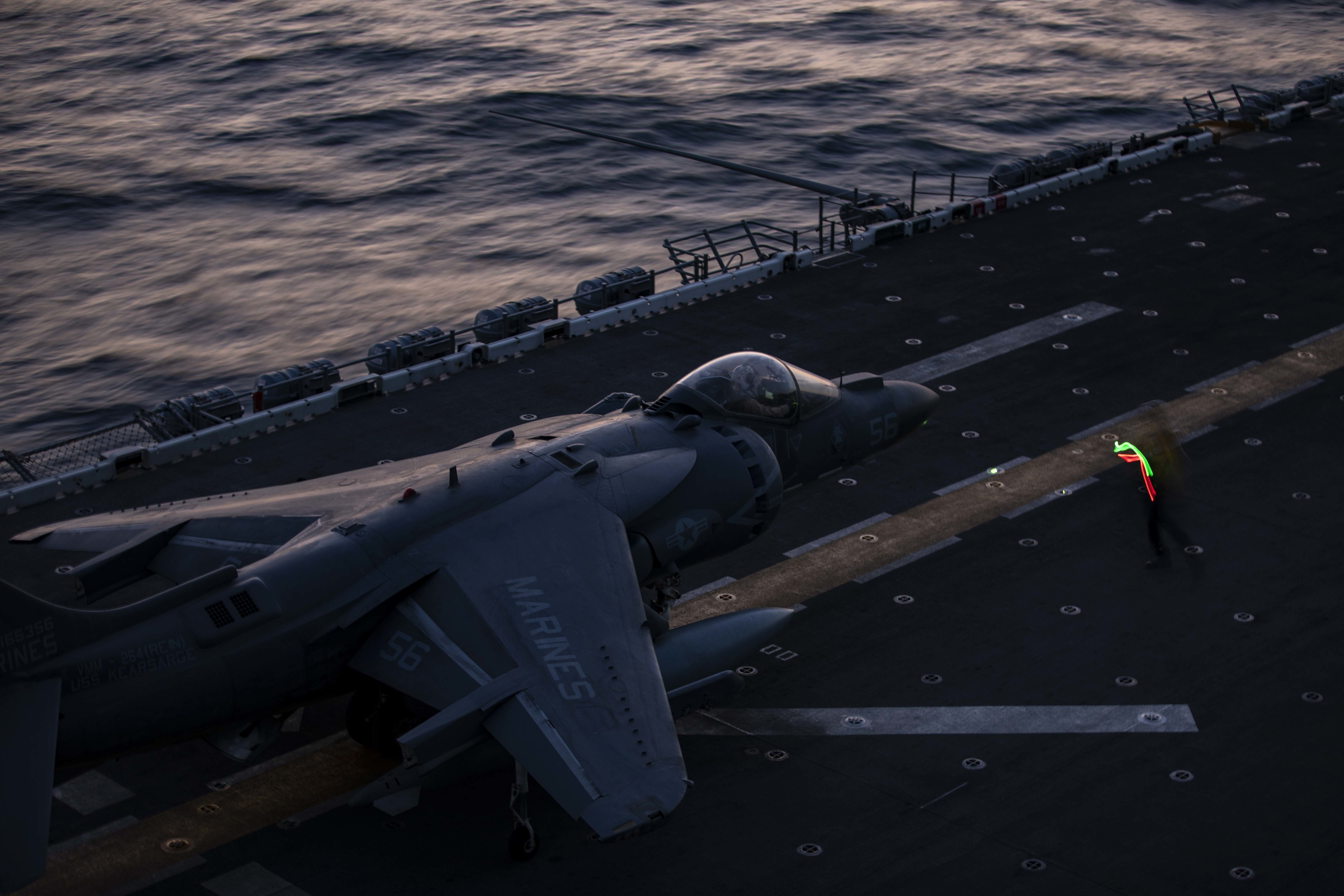 USS Kearsarge Harrier Flights