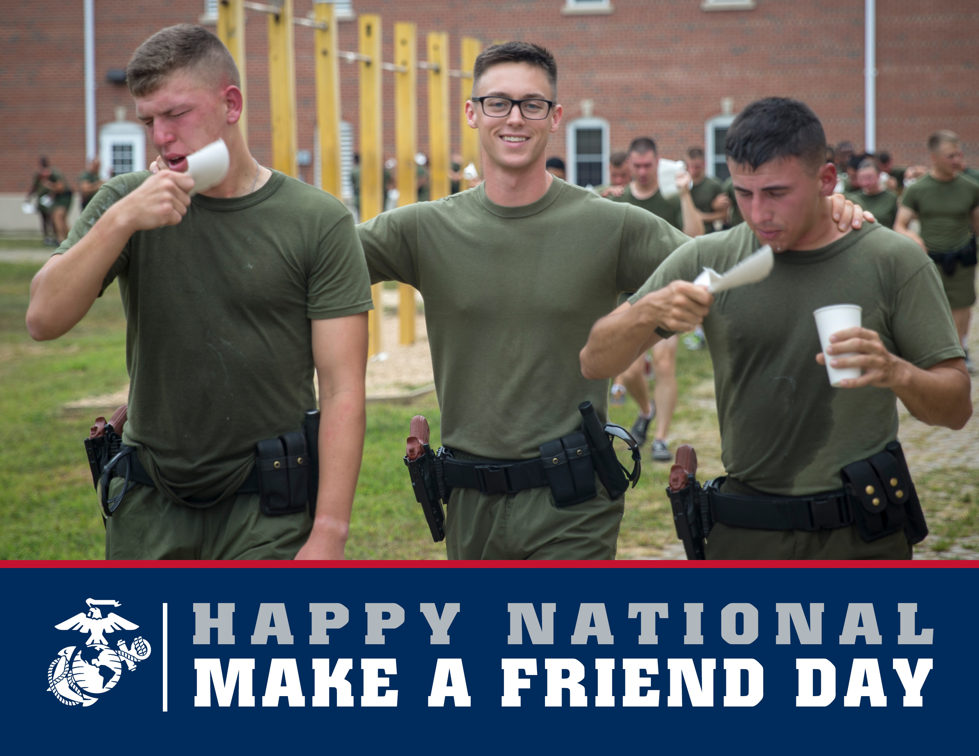 Happy National Make a Friend Day! Marines never go into the fight alone ...