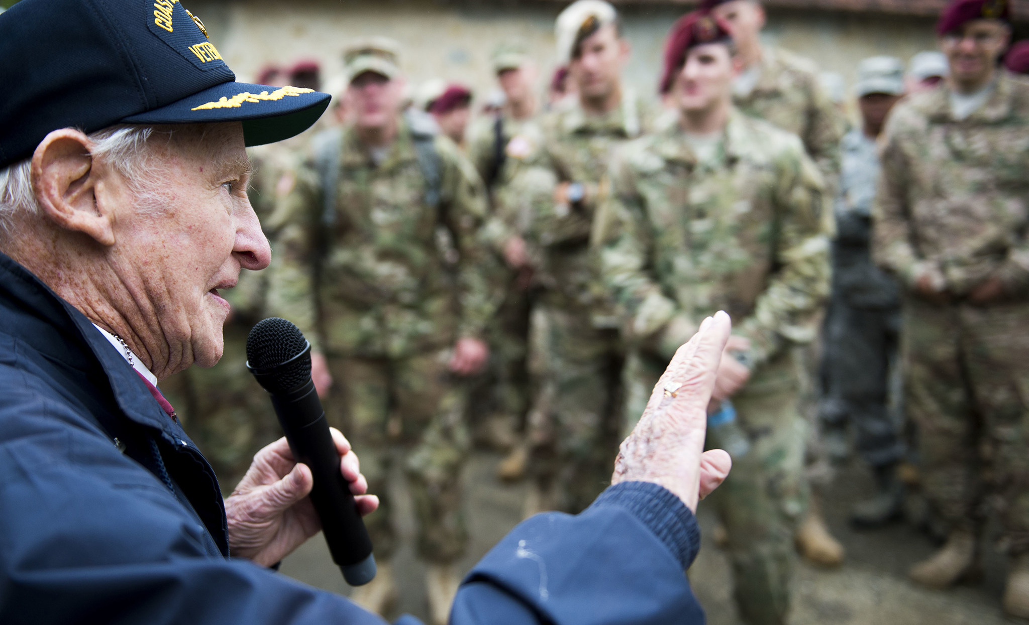 Jack Hamlin, a D-Day veteran from the Coast Guard