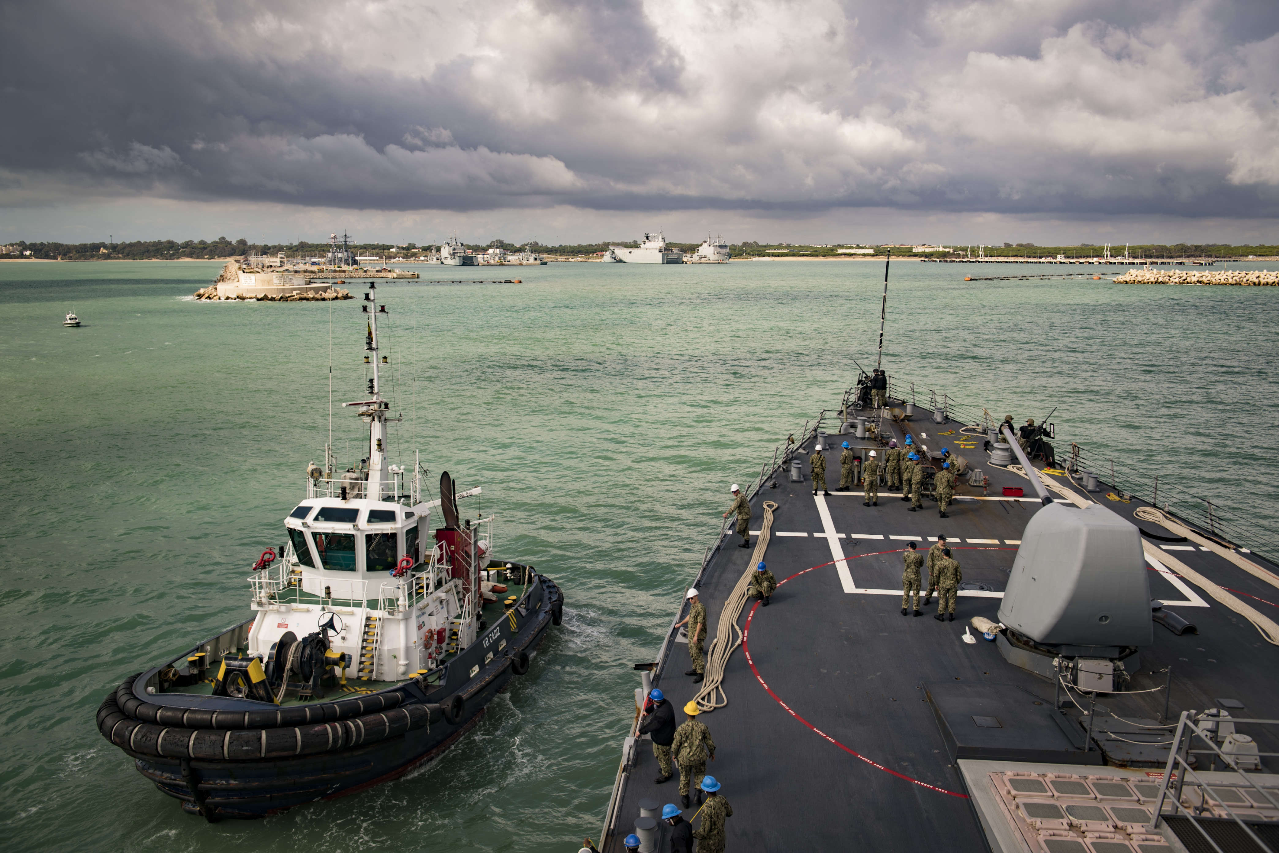 Donald Cook Returns from Patrol