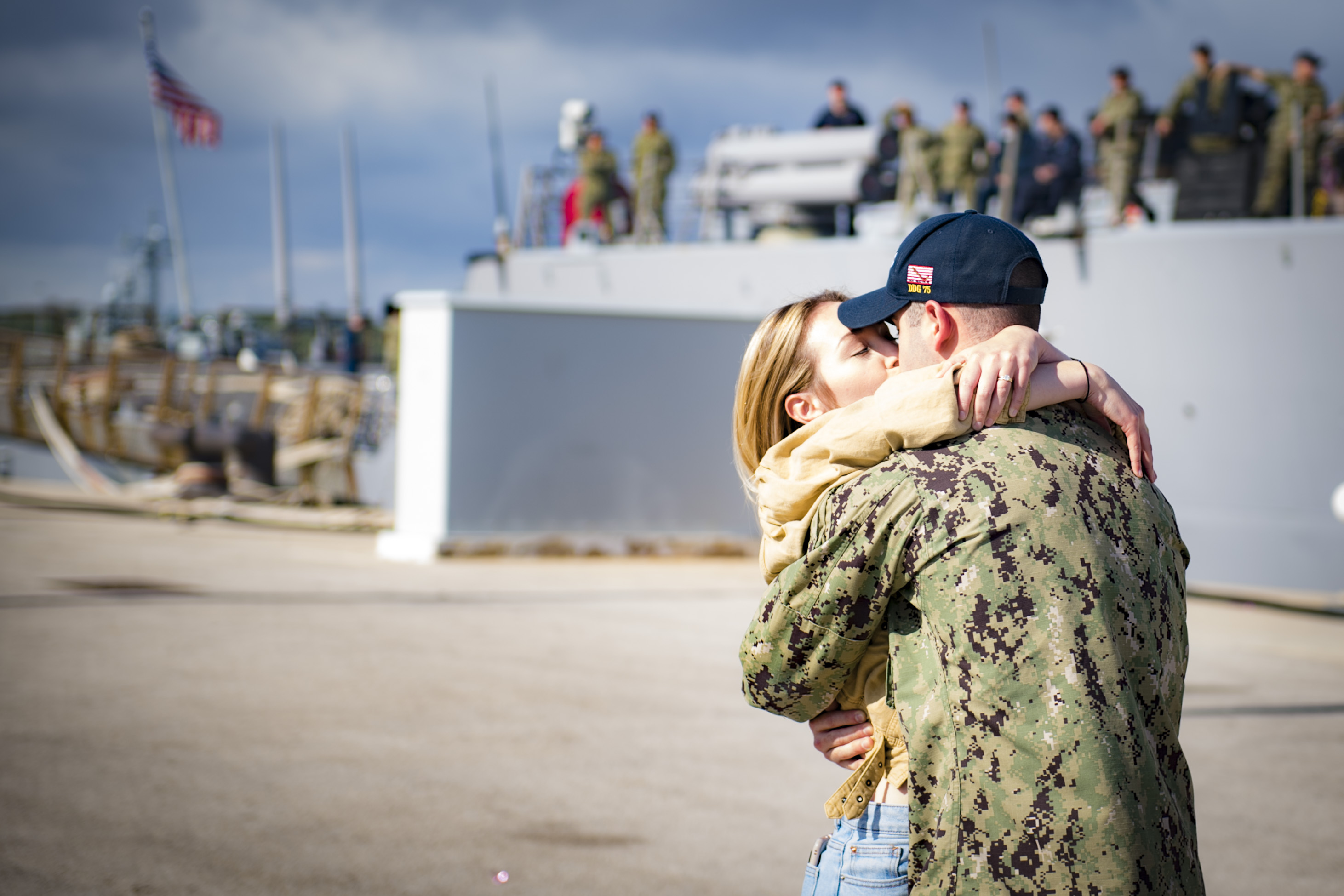 Donald Cook Returns from Patrol