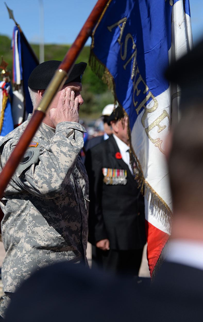 U.S. Army Maj. Gen. Charles Whittington in Sainte-Laurent-su-Mer, France
