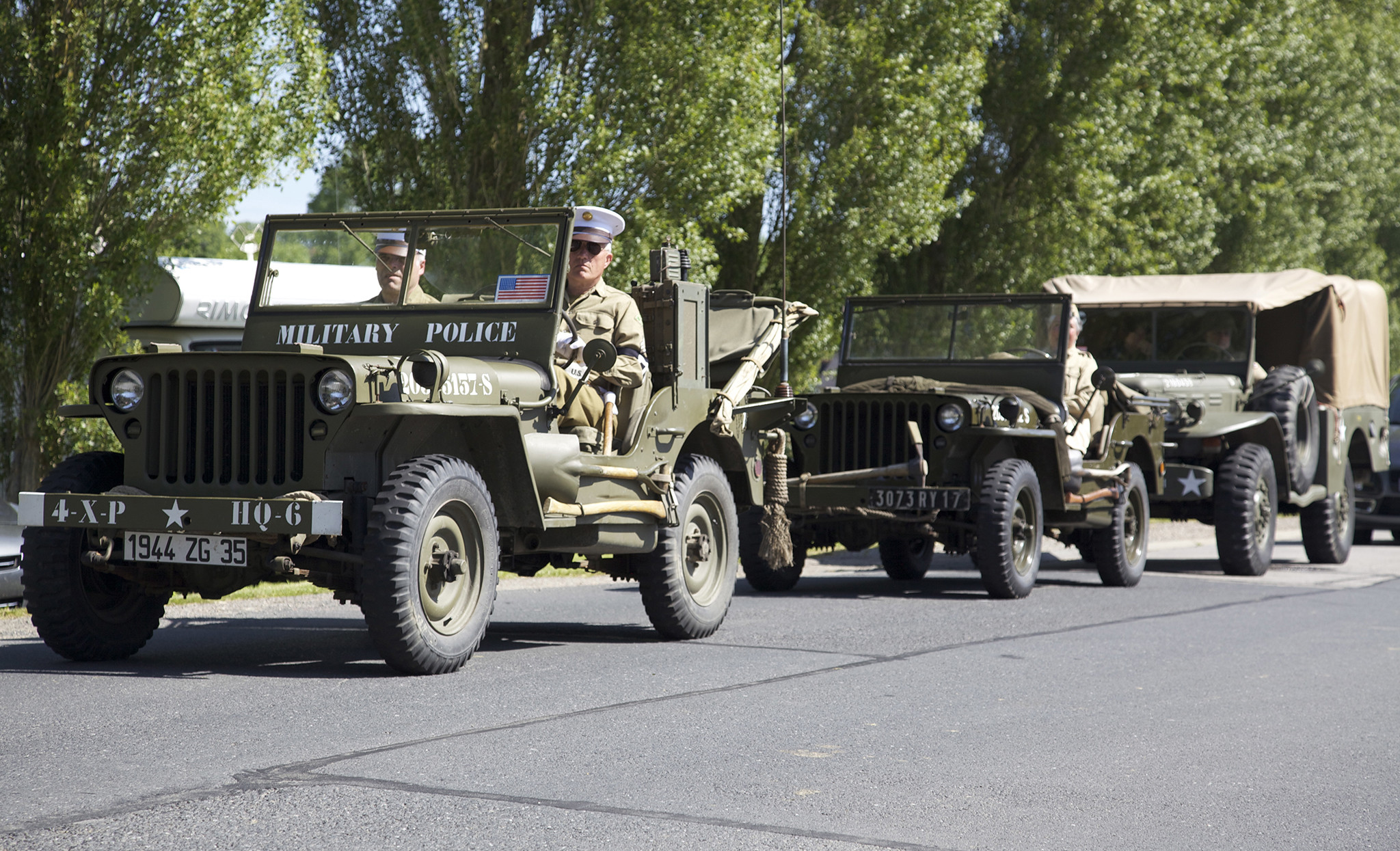 WWII reenactors in Chef-du-Pont, France