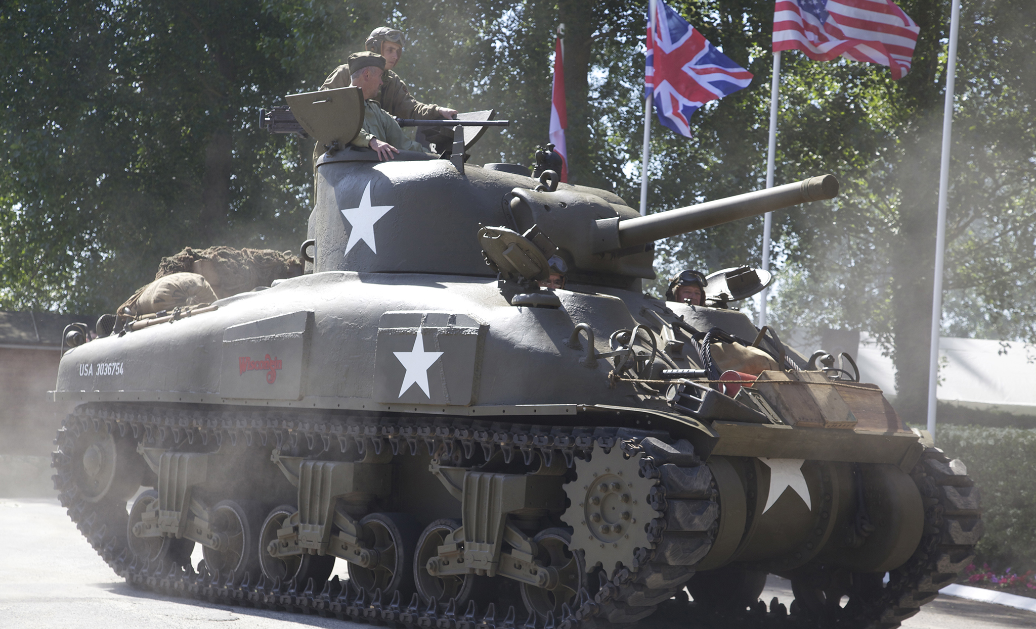 WWII reenactors in Chef-du-Pont, France