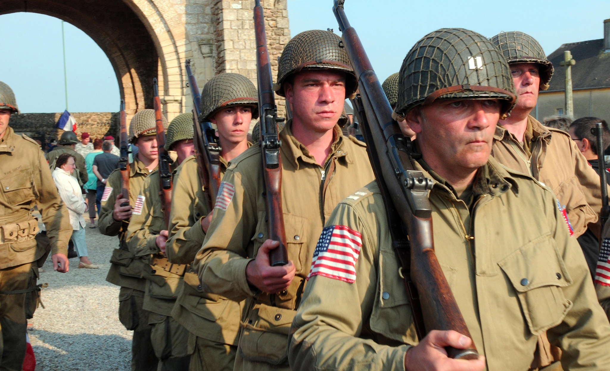 WWII reenactors in Graignes, France