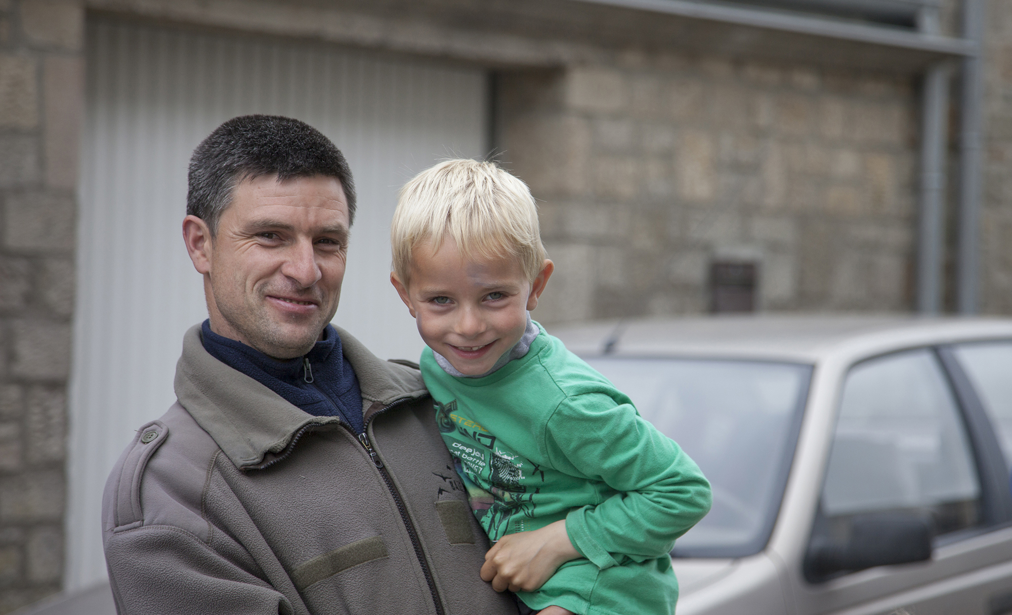 French civilians in Montebourg, France