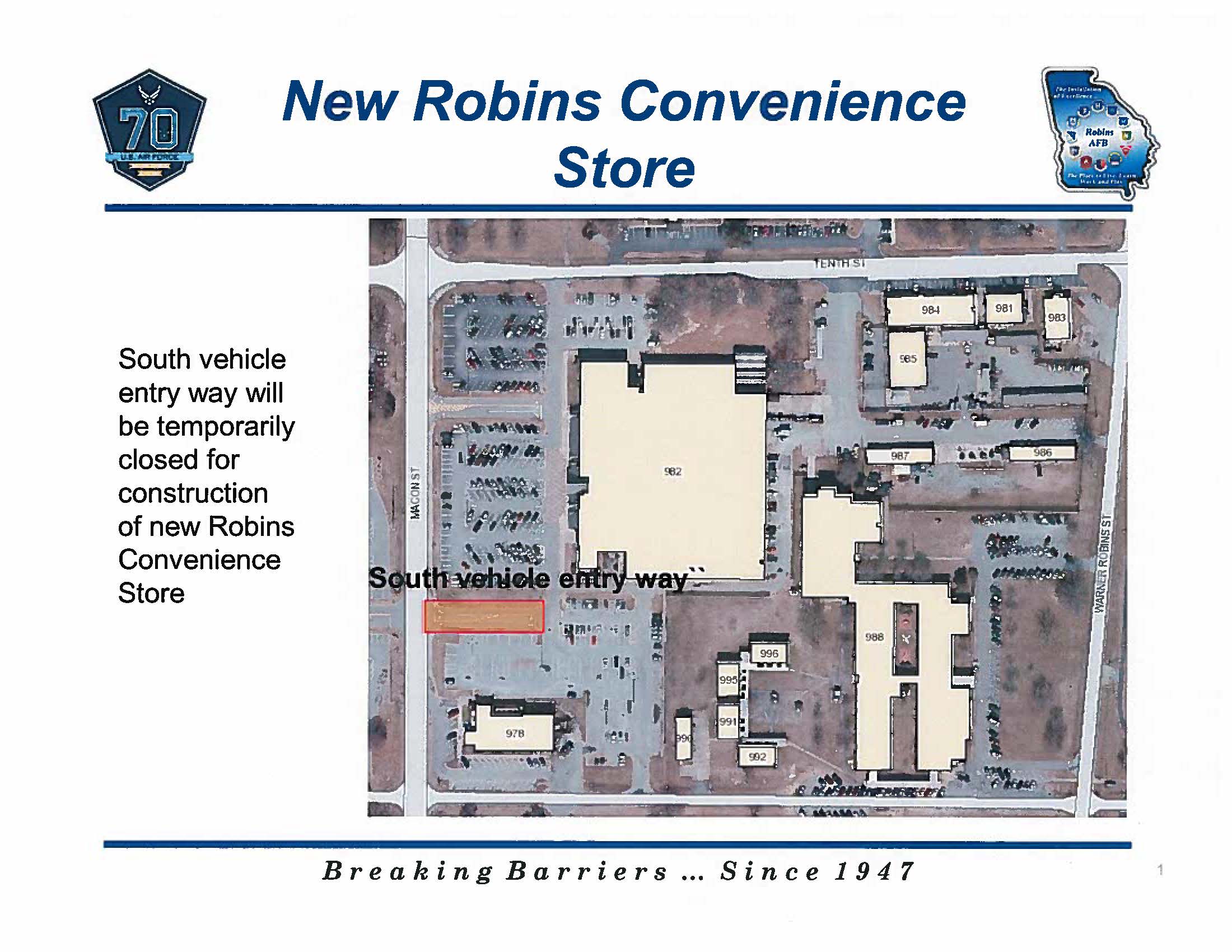 Projects for waterline replacements and new Robins AAFES convenience ...