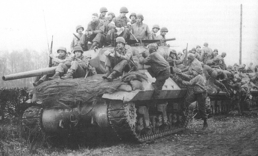 The 823rd Tank Destroyer Bn, 30th Infantry Division near Mortain, France