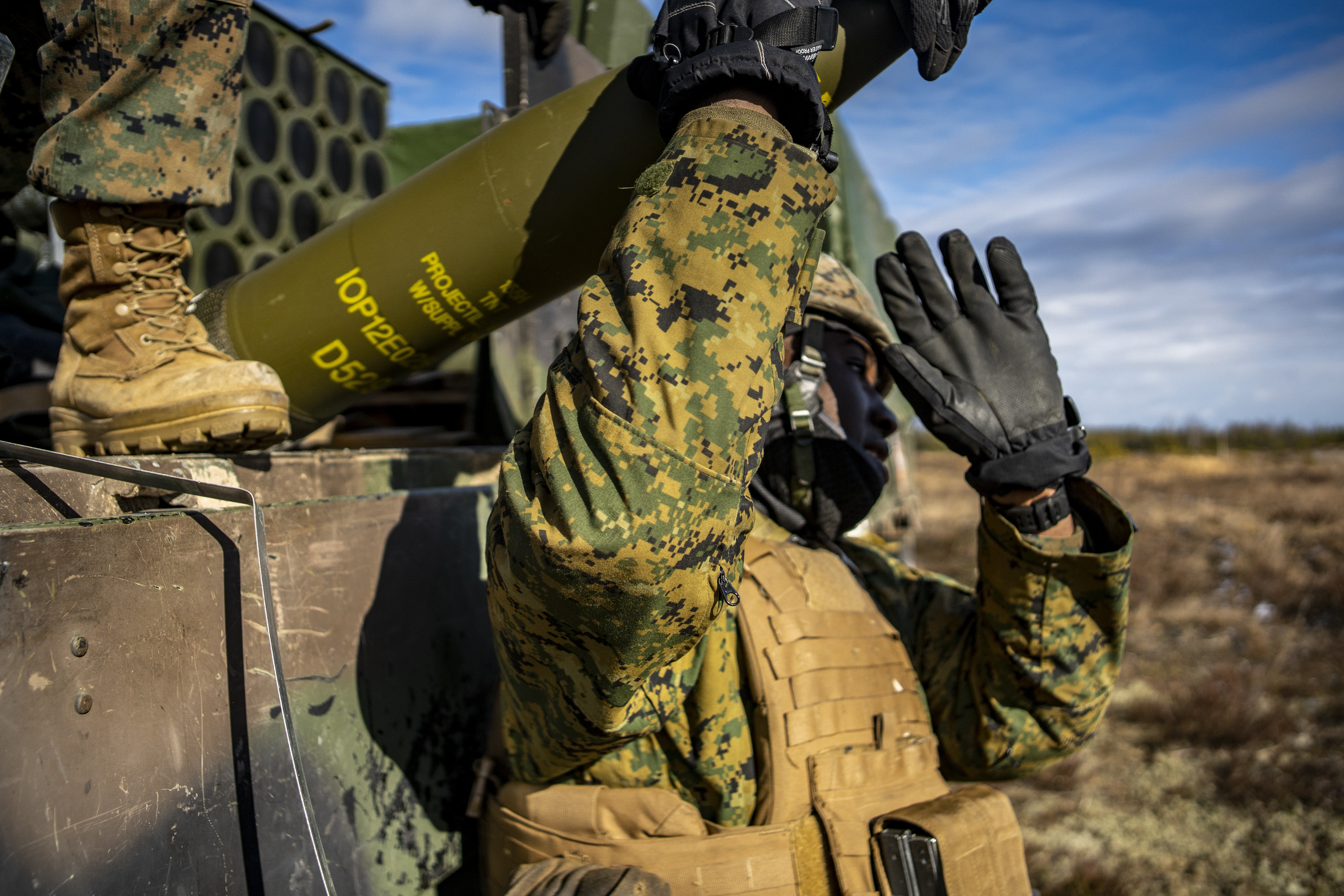 3rd Battalion, 14th Marines Fire M777 Howitzers During Exercise Dynamic ...