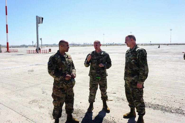 U.S. Air Force Expeditionary Center command team meet with 521st Air Mobility Operations Wing ...