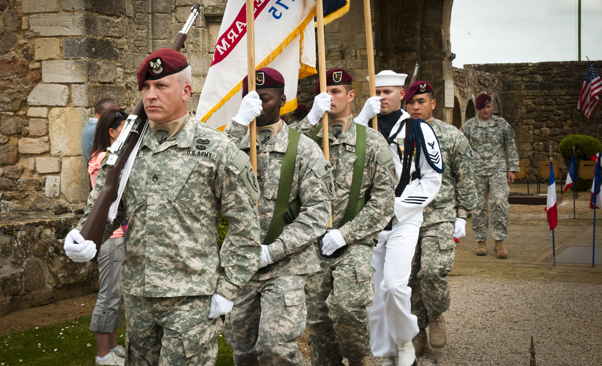 Airborne Monumnet Ceremony Graignes-Mesnil-Angot, France