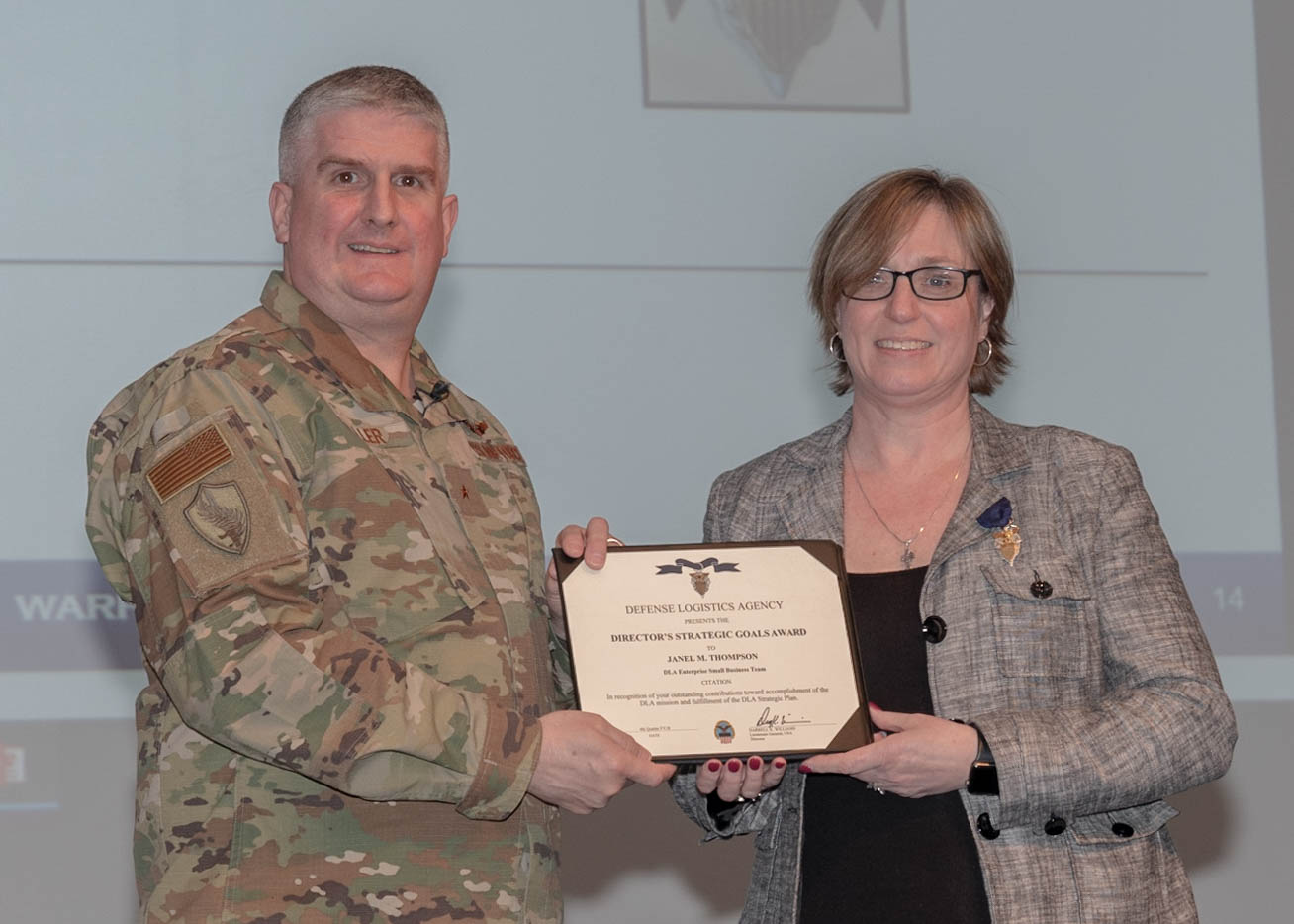 DLA Energy Commander Air Force Brig. Gen. Albert Miller presented DLA ...