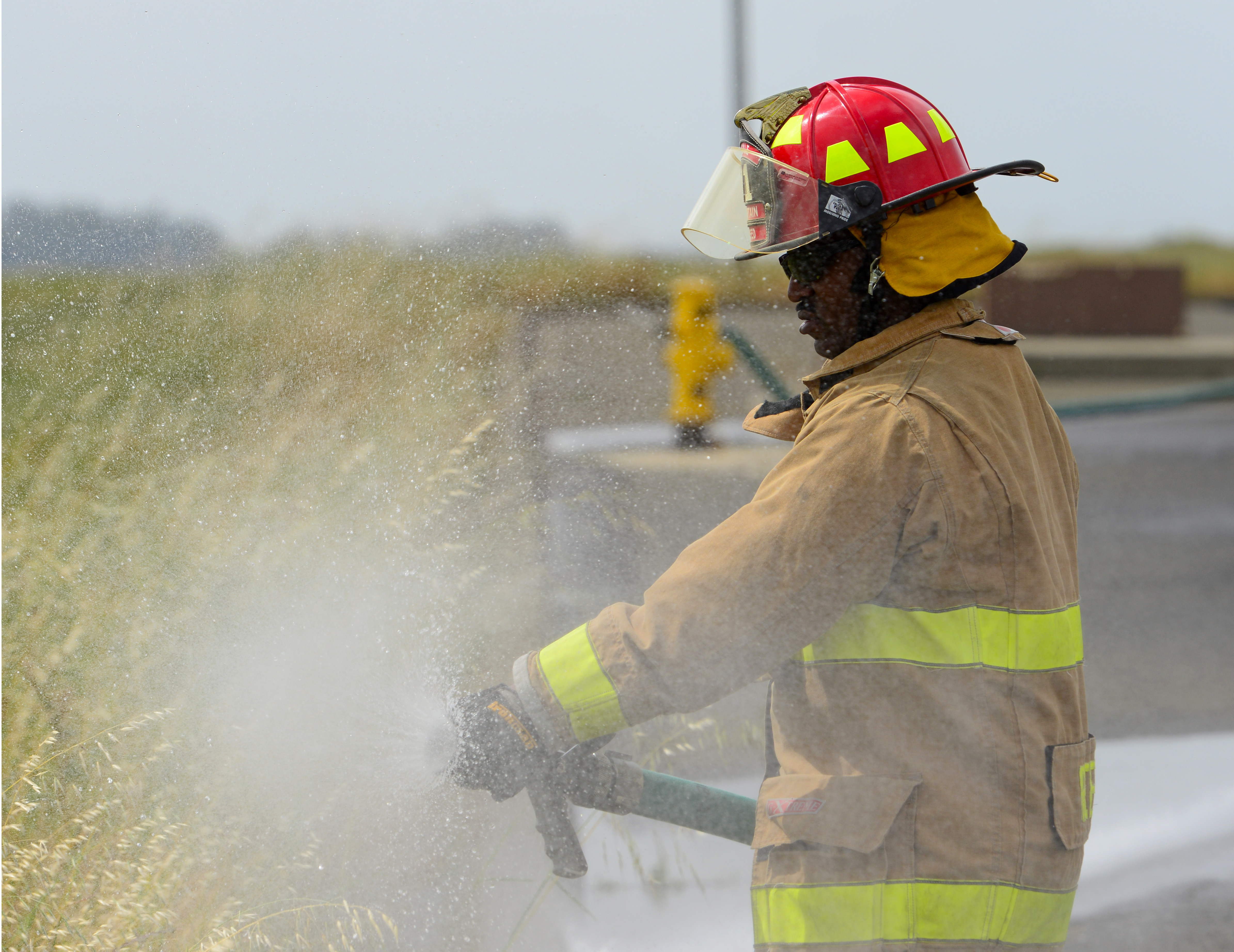 9th CES fire fighters test, certify fire hoses > Beale Air Force Base ...