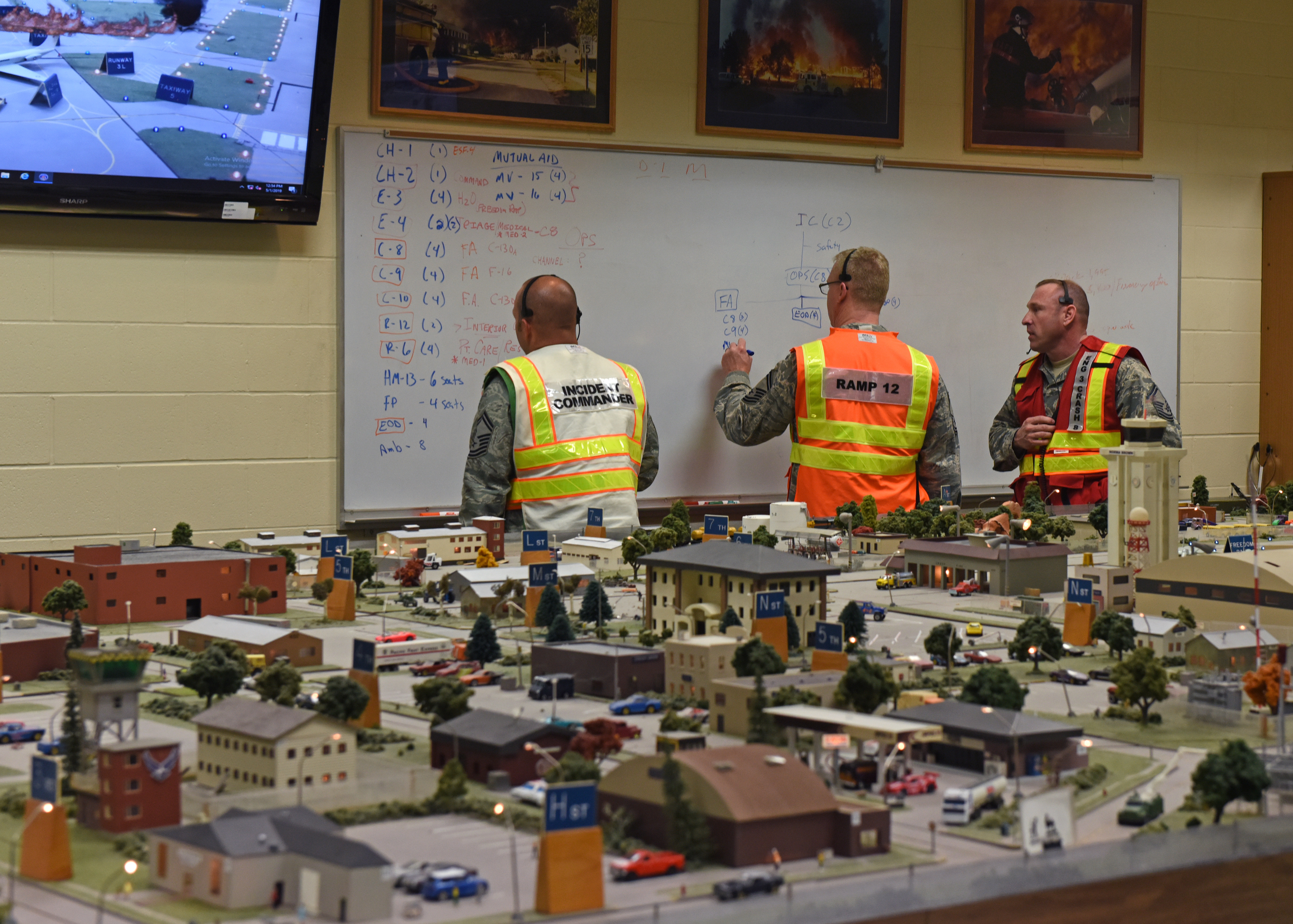 AFRC fire chief’s meet at Goodfellow, visit fire training schoolhouse ...
