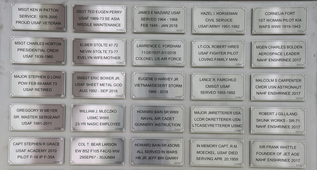Legacy Data Plate Wall of Honor