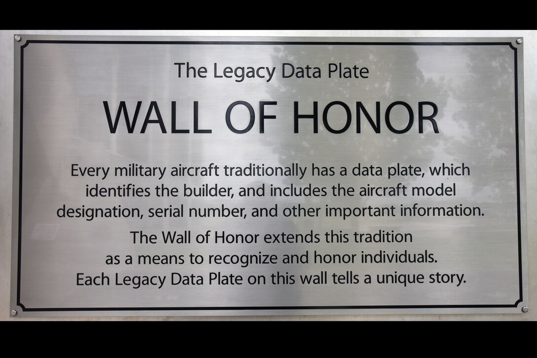 Legacy Data Plate Wall of Honor