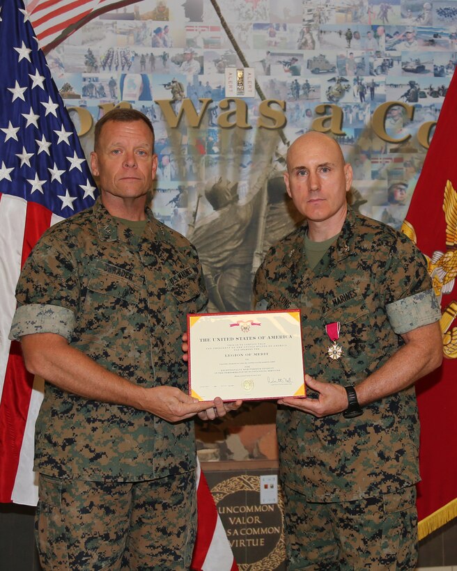 Colonel Charles M. Long receives Legion of Merit medal
