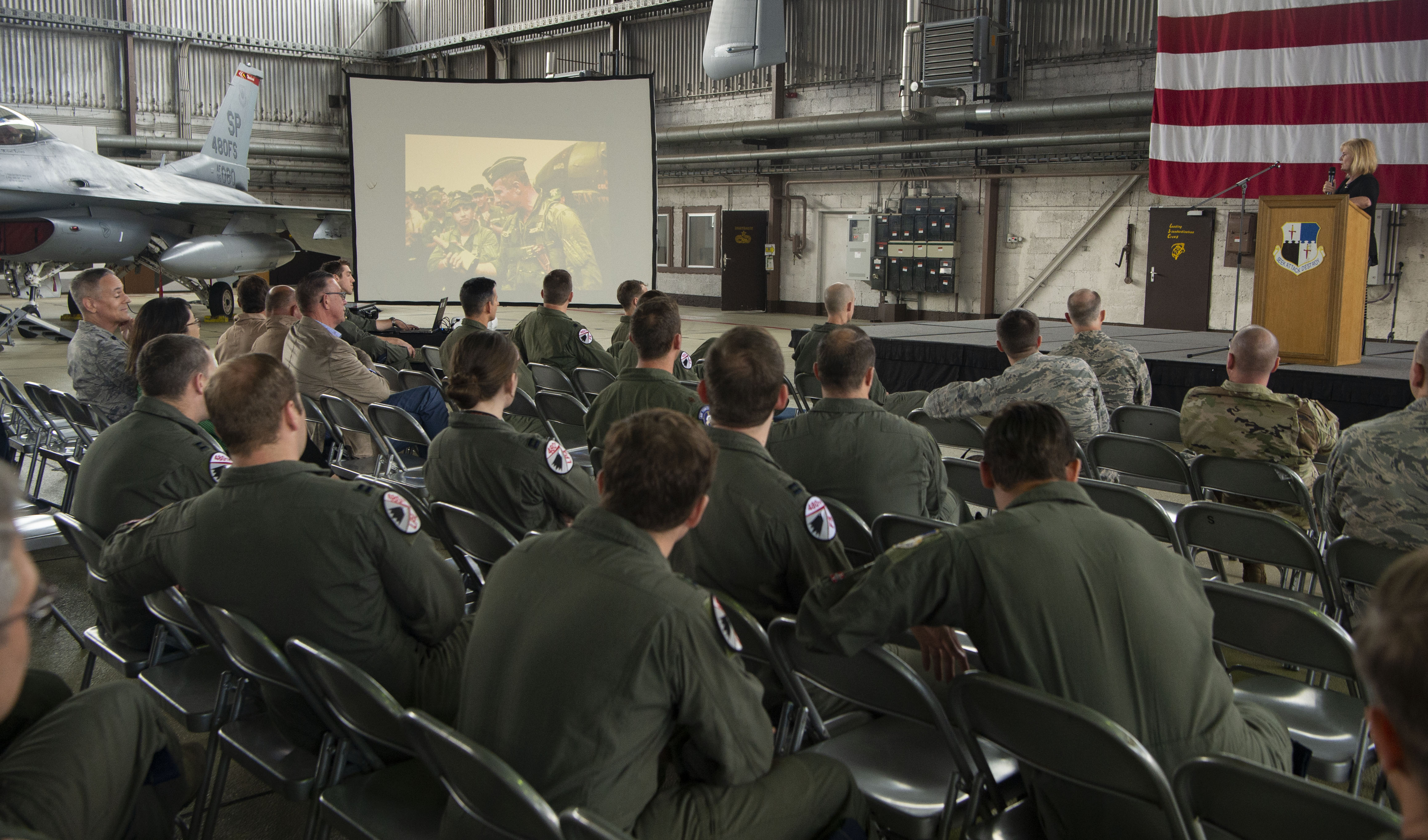 Robin Olds' daughter and P-51 come to Spangdahlem