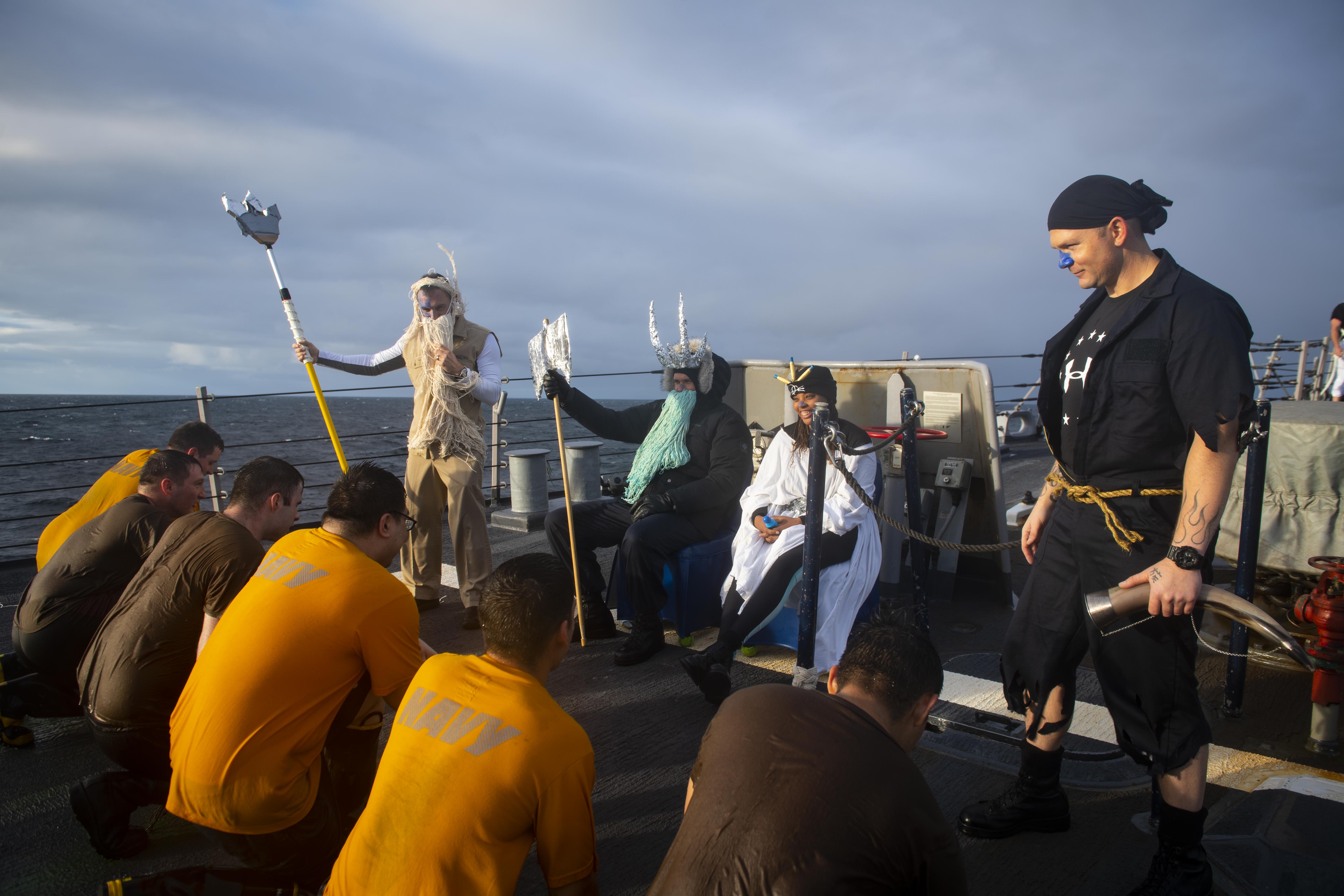 USS Donald Cook Sailors Become “Blue Noses” > U.S. Naval Forces Europe ...