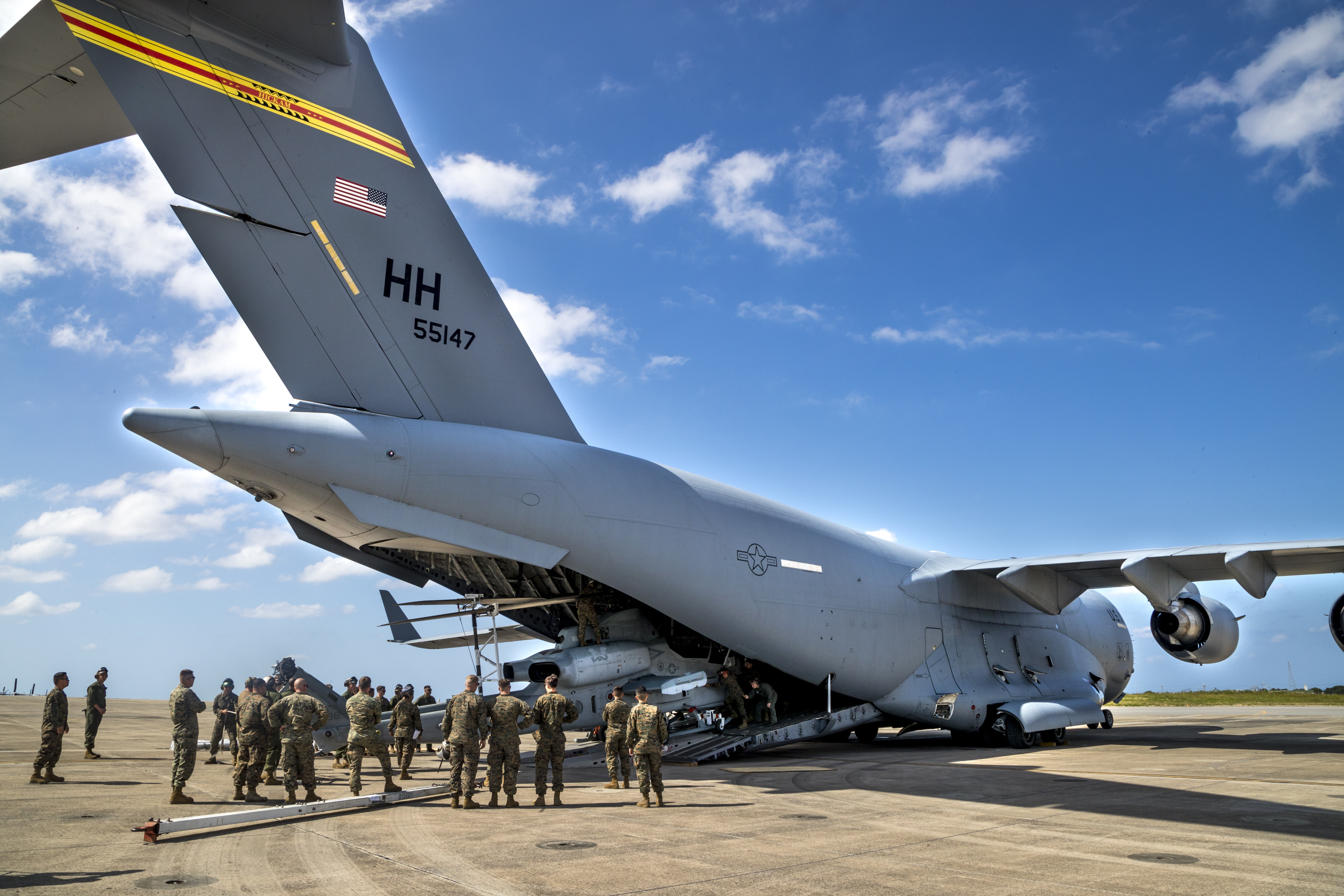 The C-17 delivered the cobra as part of a MAW semi-annual aircraft swap ...