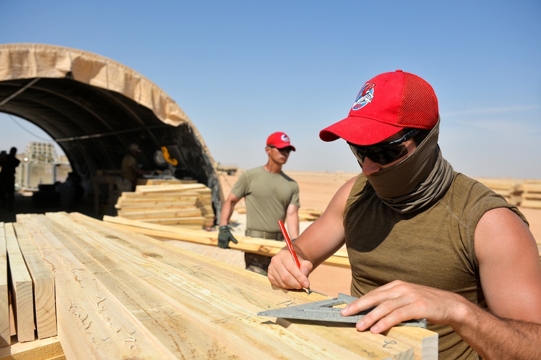 The Air Force builds bare base on Prince Sultan Air Base