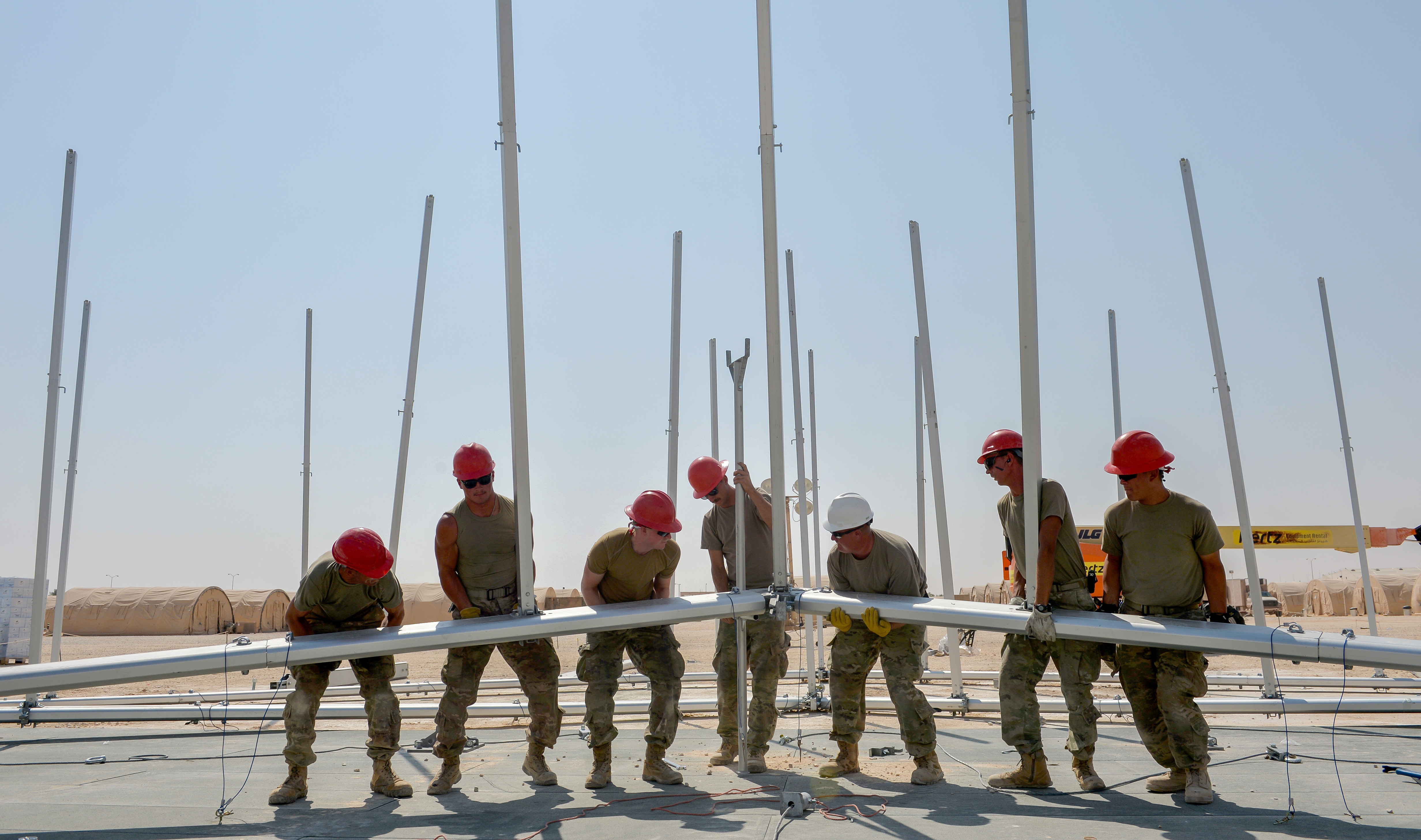 C.E. builds bare structure tents at PSAB > U.S. Air Forces Central ...