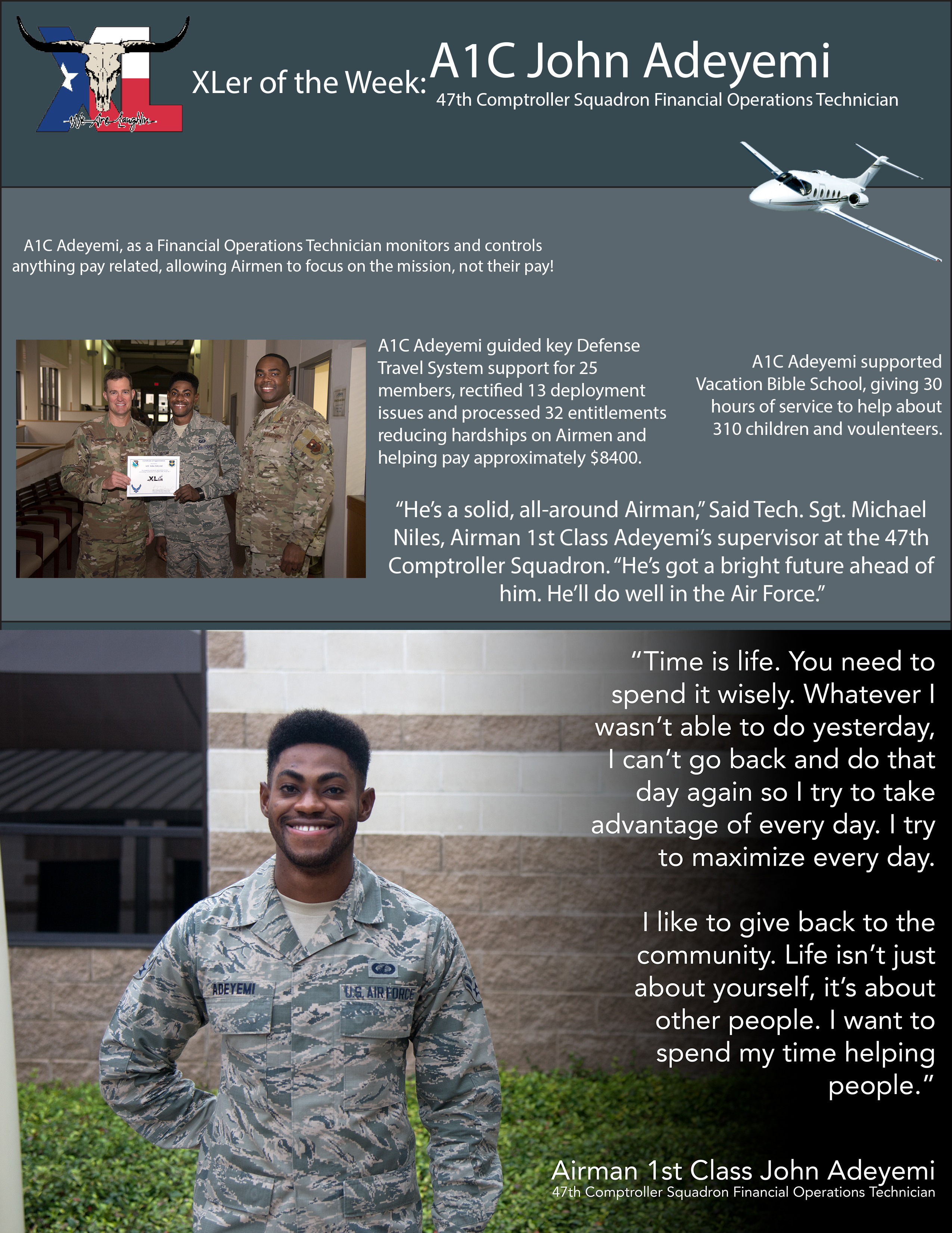 XLer of the Week: Airman 1st Class John Adeyemi > Air Education and ...