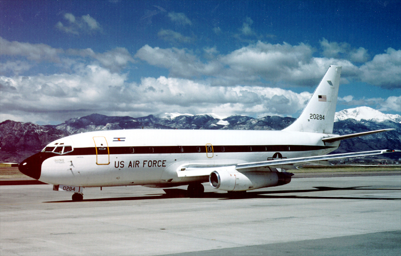 COANG T-43 aircraft on ramp at Peterson AFB, CO.
