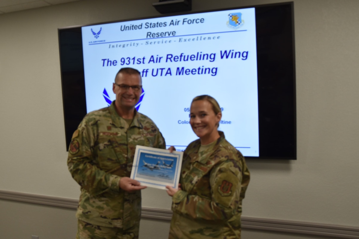 931 ARW members recognized by the Wing Commander > 931st Air Refueling ...