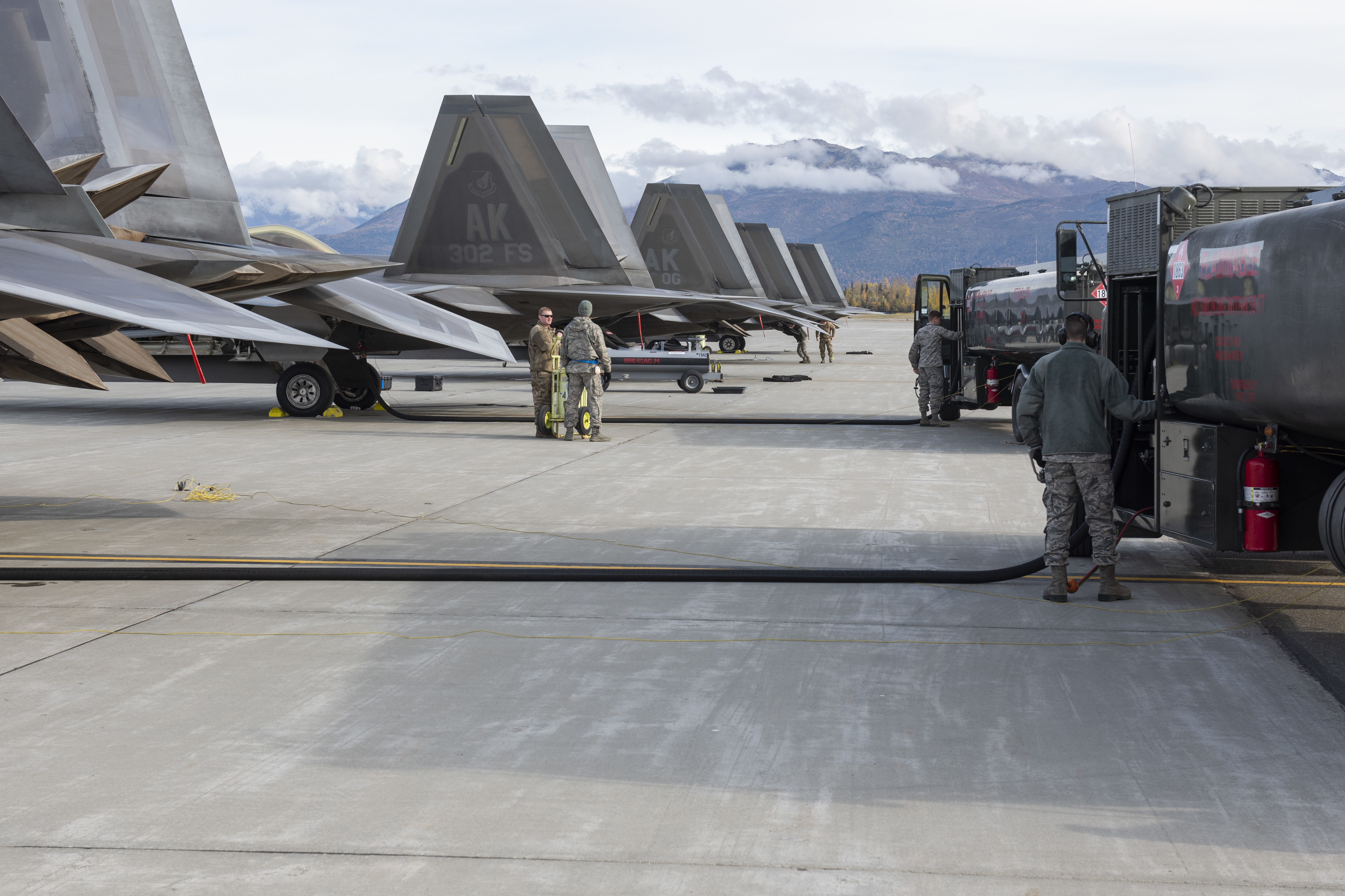 Airmen learn F-22 refueling during Polar Force 20-1