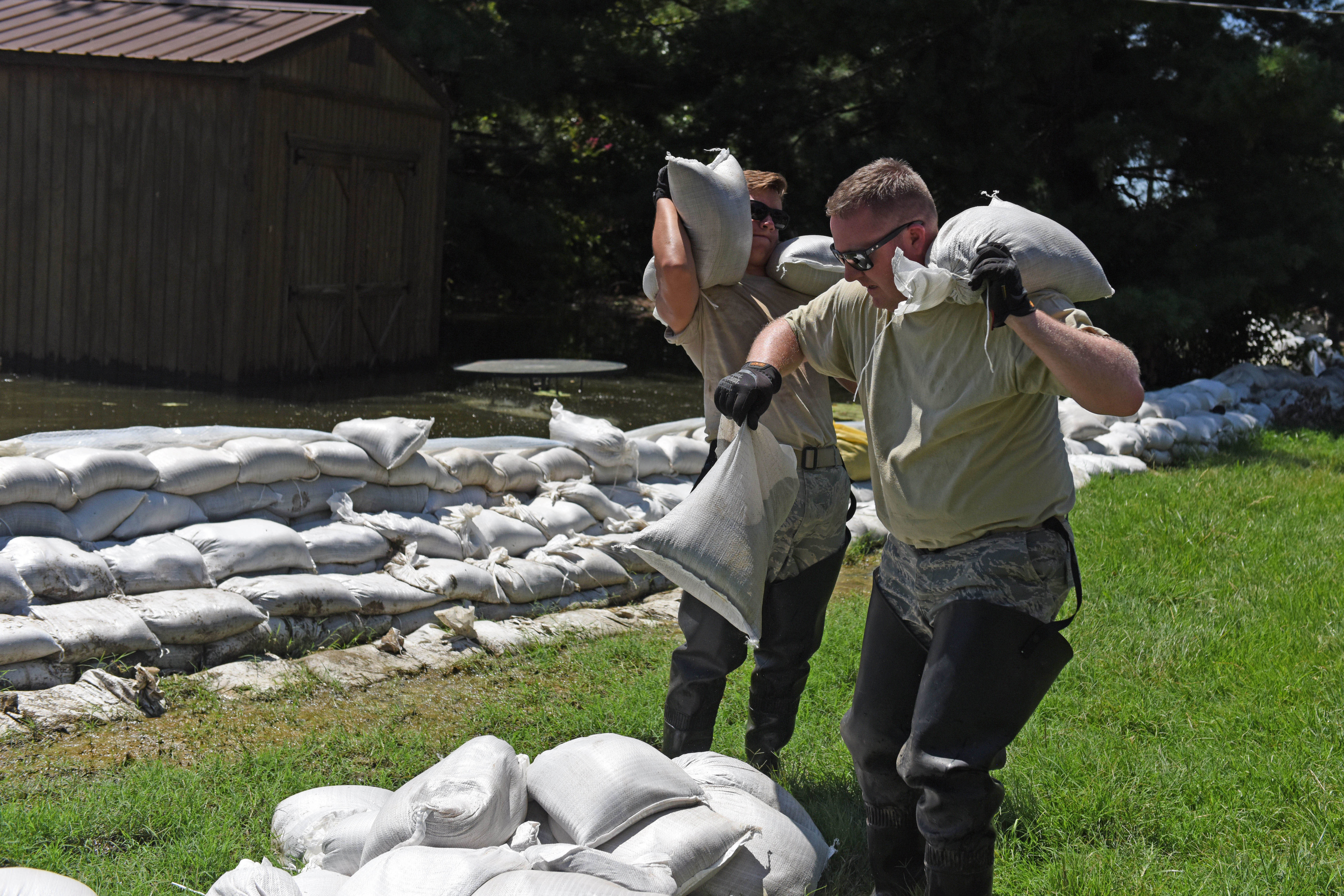Placing Sandbags