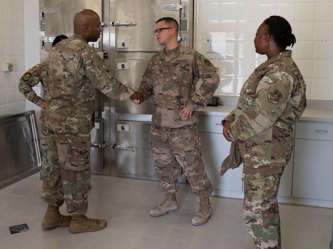 Chief Master Sgt. Bruce visits 379 EFSS Facilties
