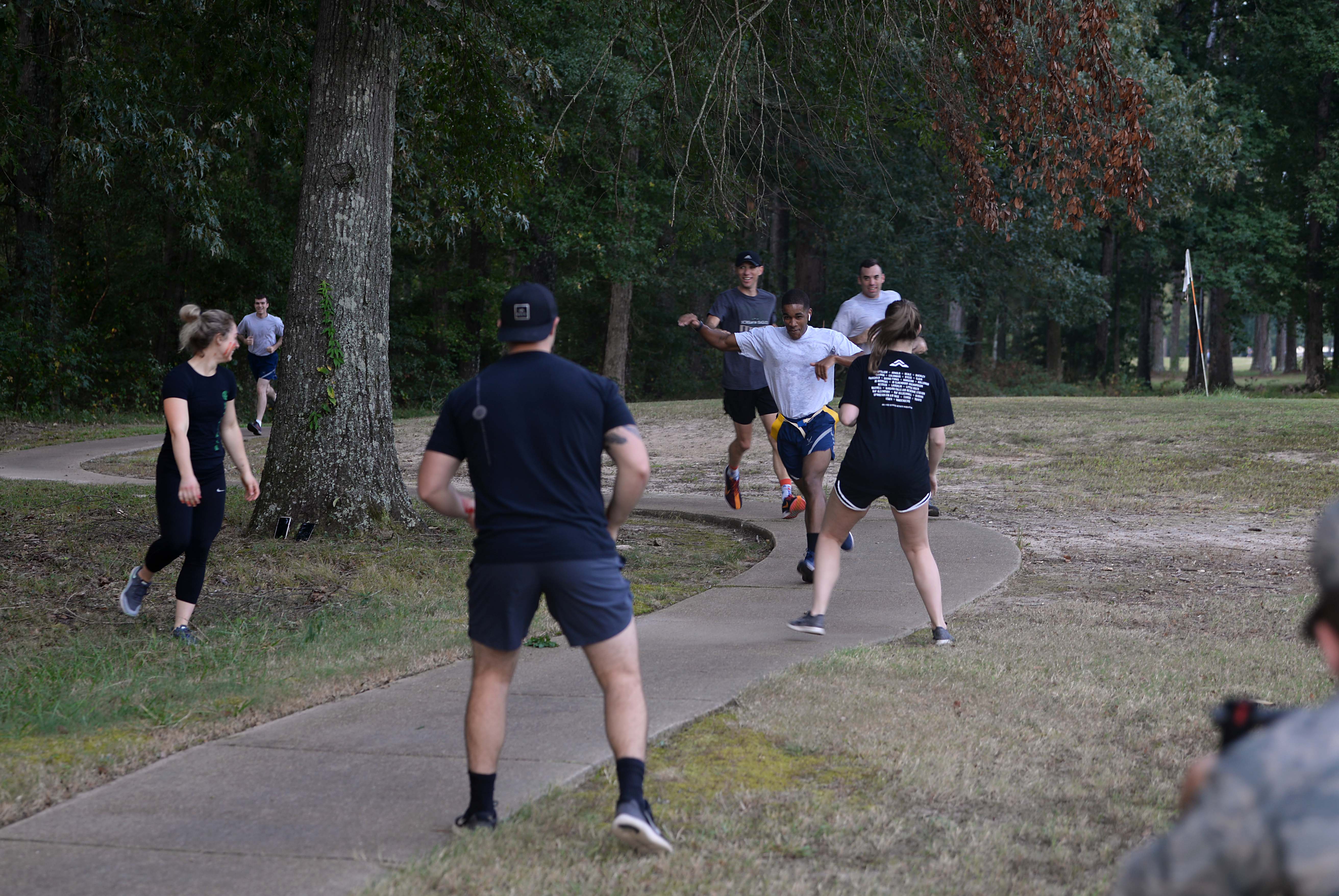 Team BLAZE members escape the undead during Zombie Fun Run