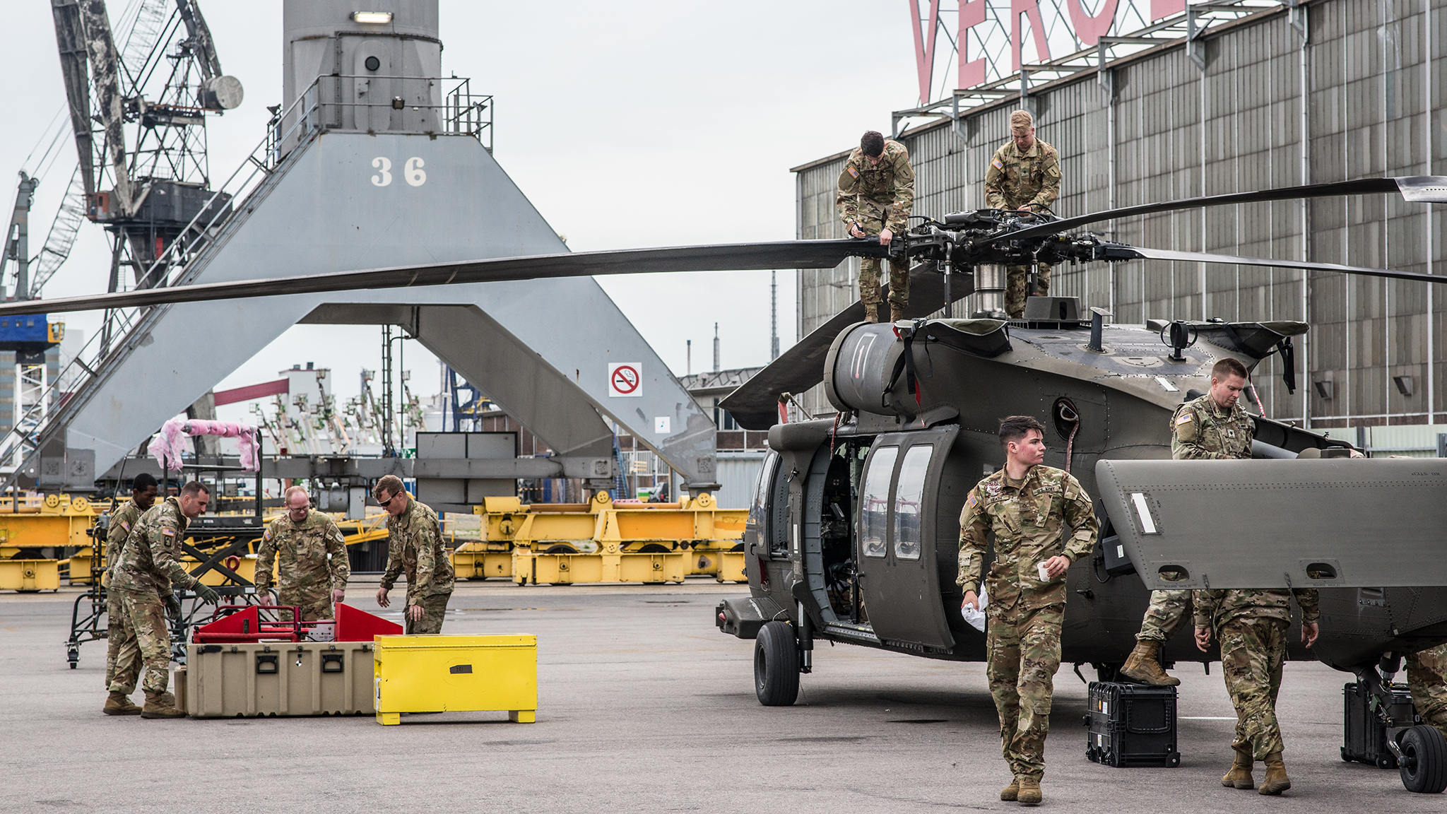 Rotterdam Port Operations with 1st Infantry Division