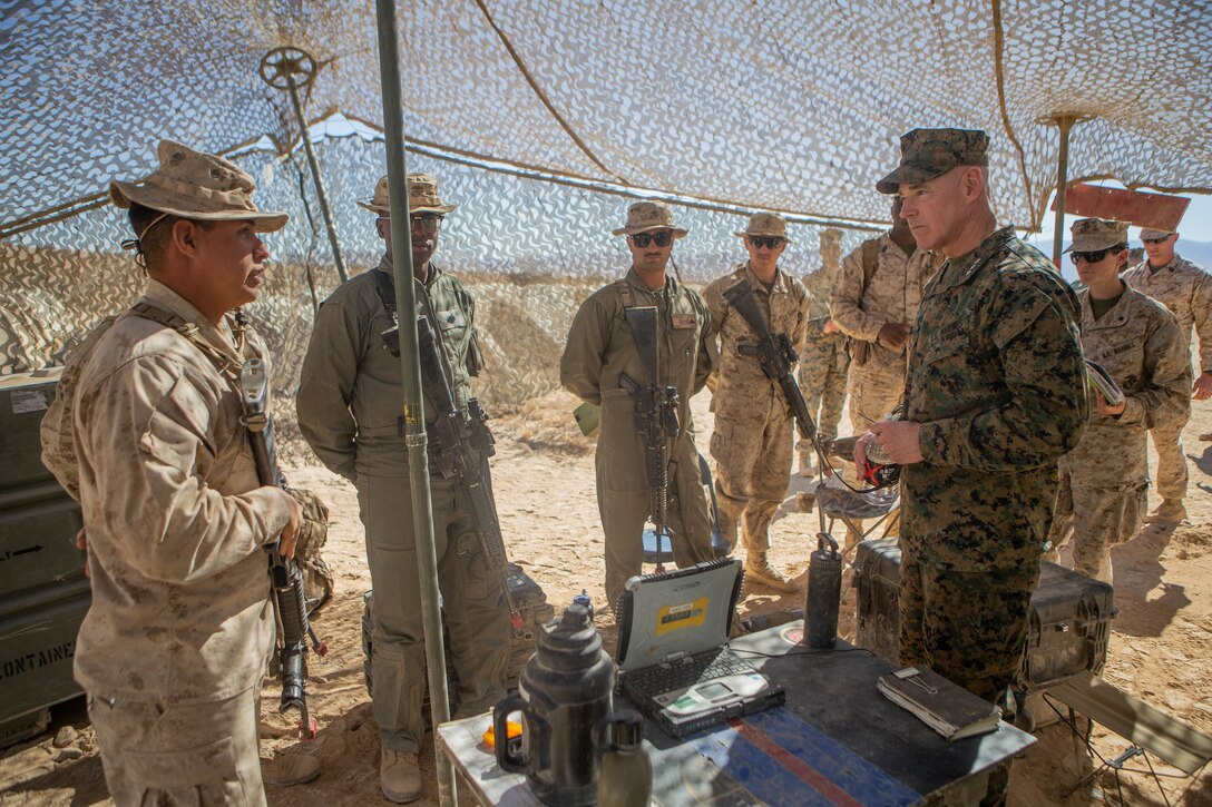 Lt. Gen. Beaudreault Visits Combat Logistics Regiment 2 at MWX 1-20