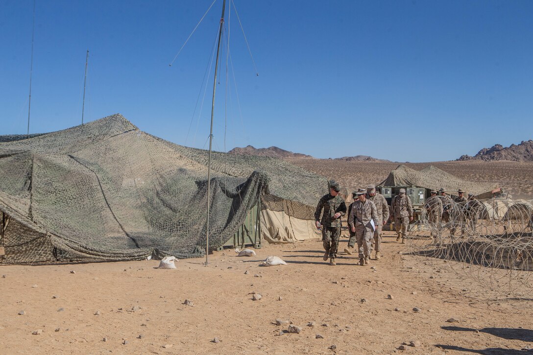 Lt. Gen. Beaudreault Visits Combat Logistics Regiment 2 at MWX 1-20