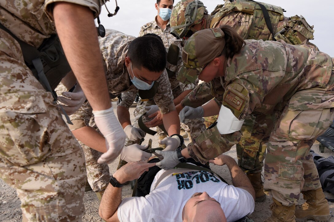 332 EMDG, coalition partners train in Mass Casualty exercise