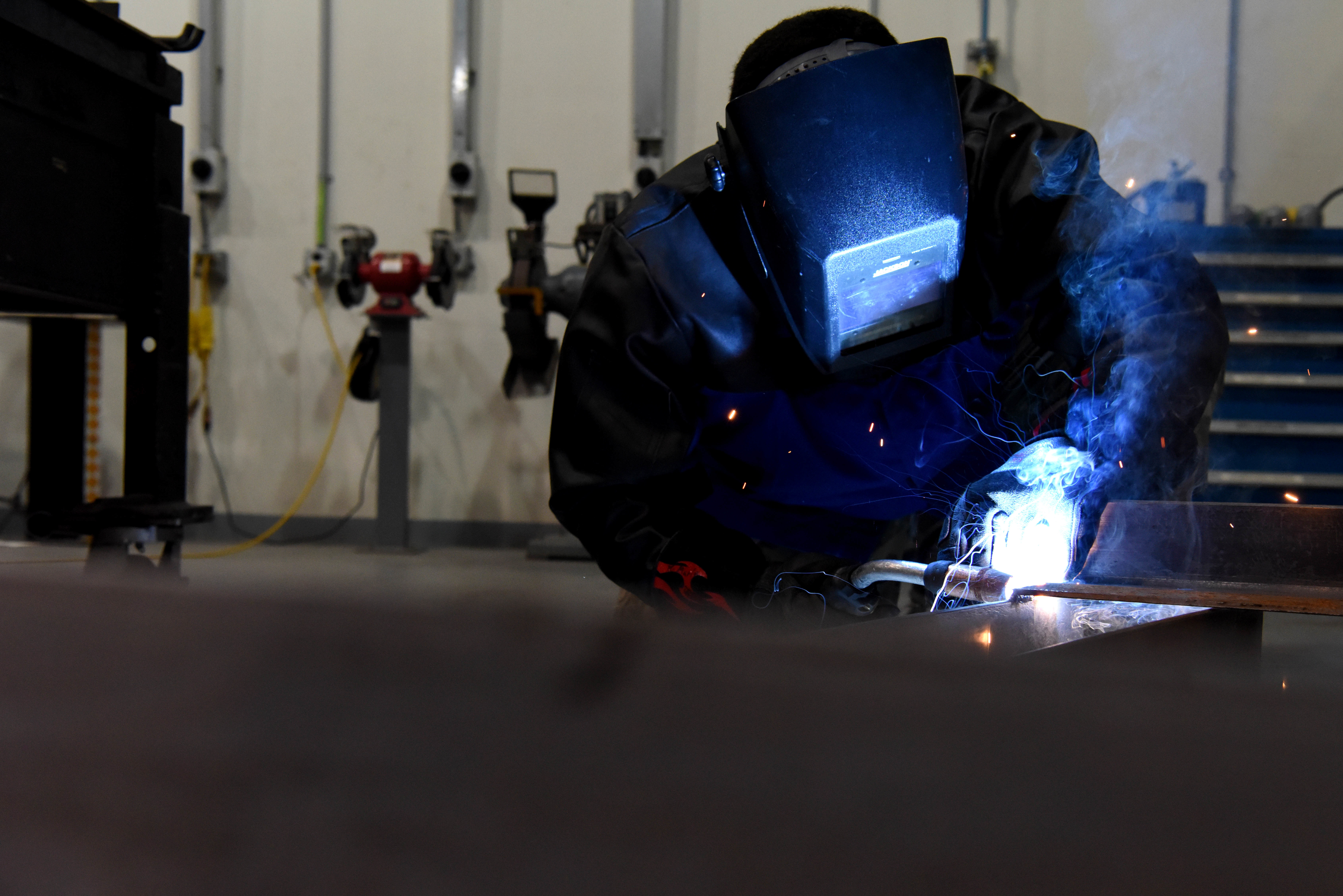 Welding in progress