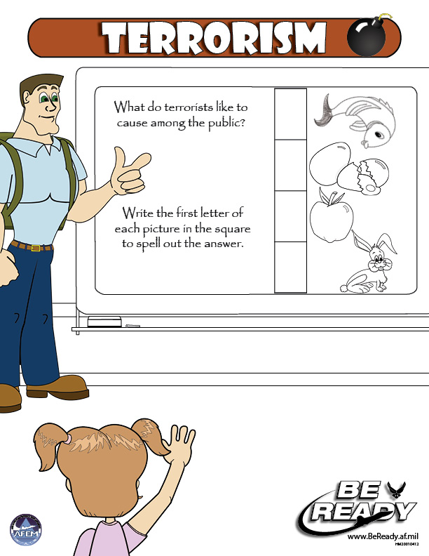 Activity Sheet on Terrorism