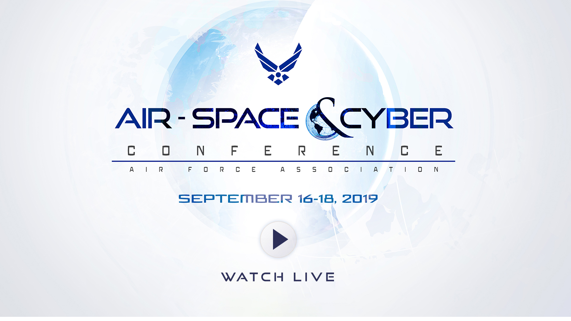 2019 Air Space and Cyber Conference promo graphic