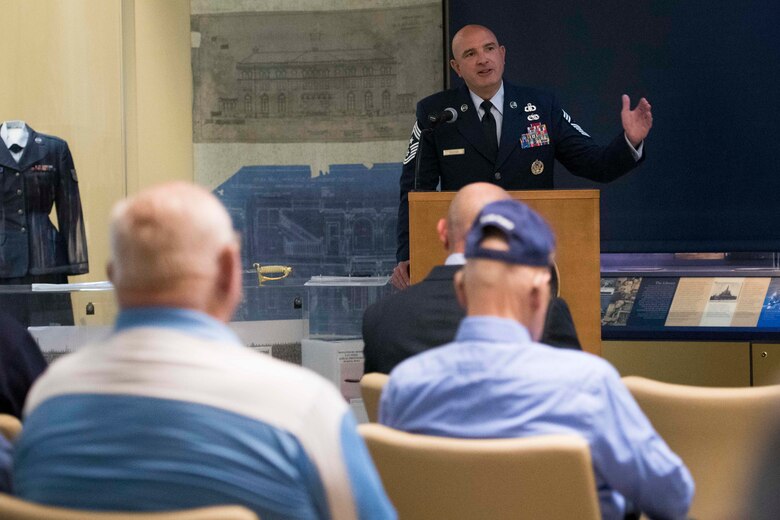 Shoulders of giants: AFDW command chief speaks at Air Force Retirement ...