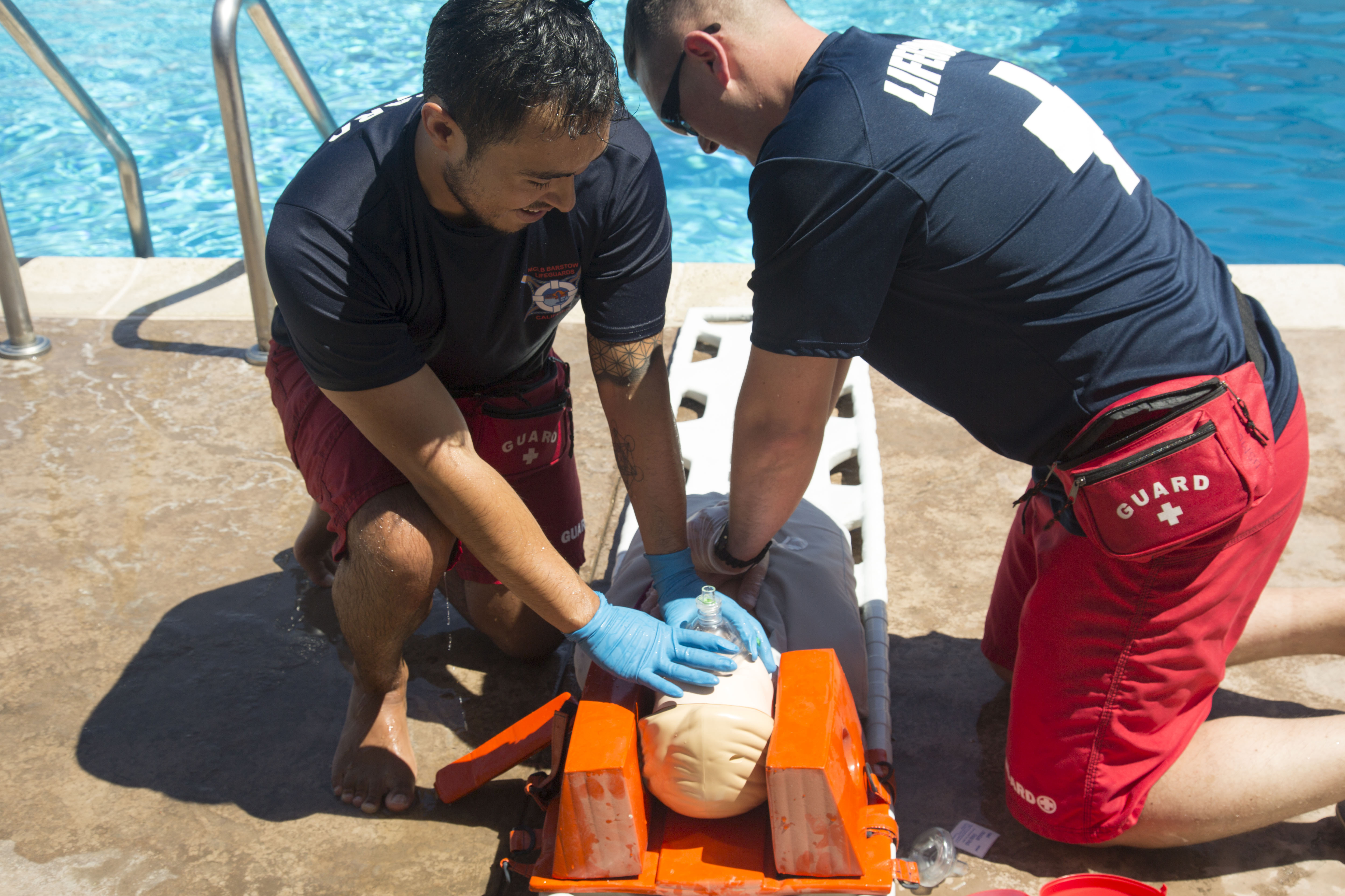 Joint training exercise at the MCLB Barstow pool > United States Marine ...
