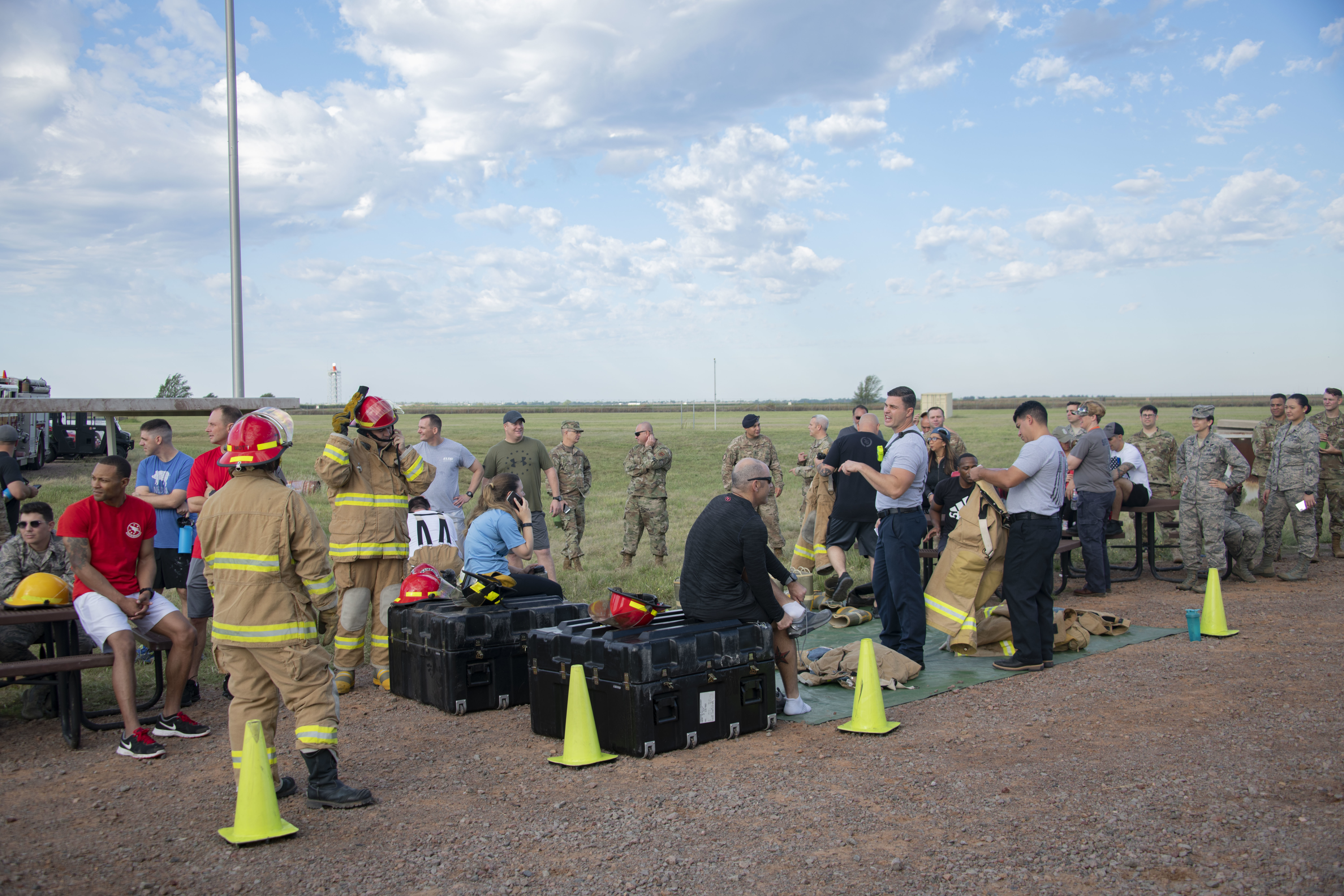 Commanders, 1st Sgt. Compete in firefighter challenge > Altus Air Force ...