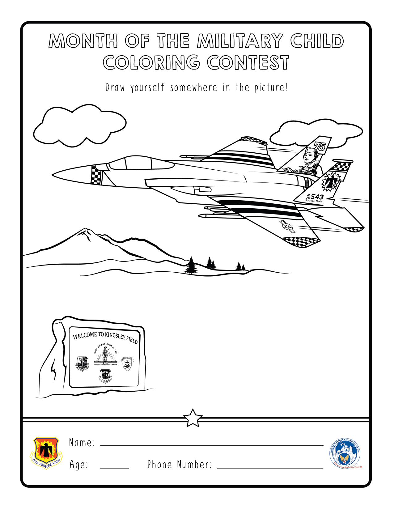 free month of the military child coloring pages