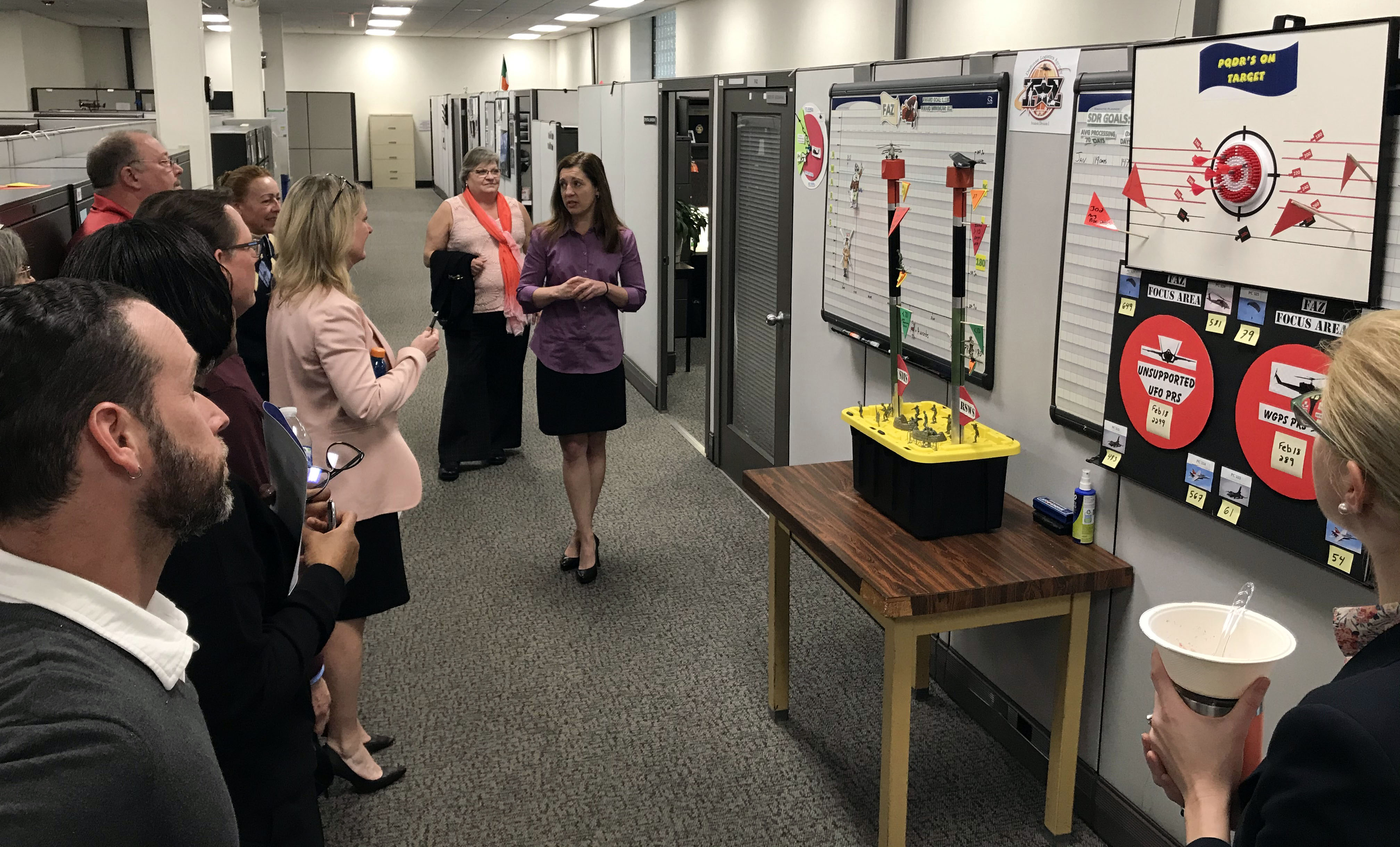 Employee created boards help visualize warfighter support goals ...