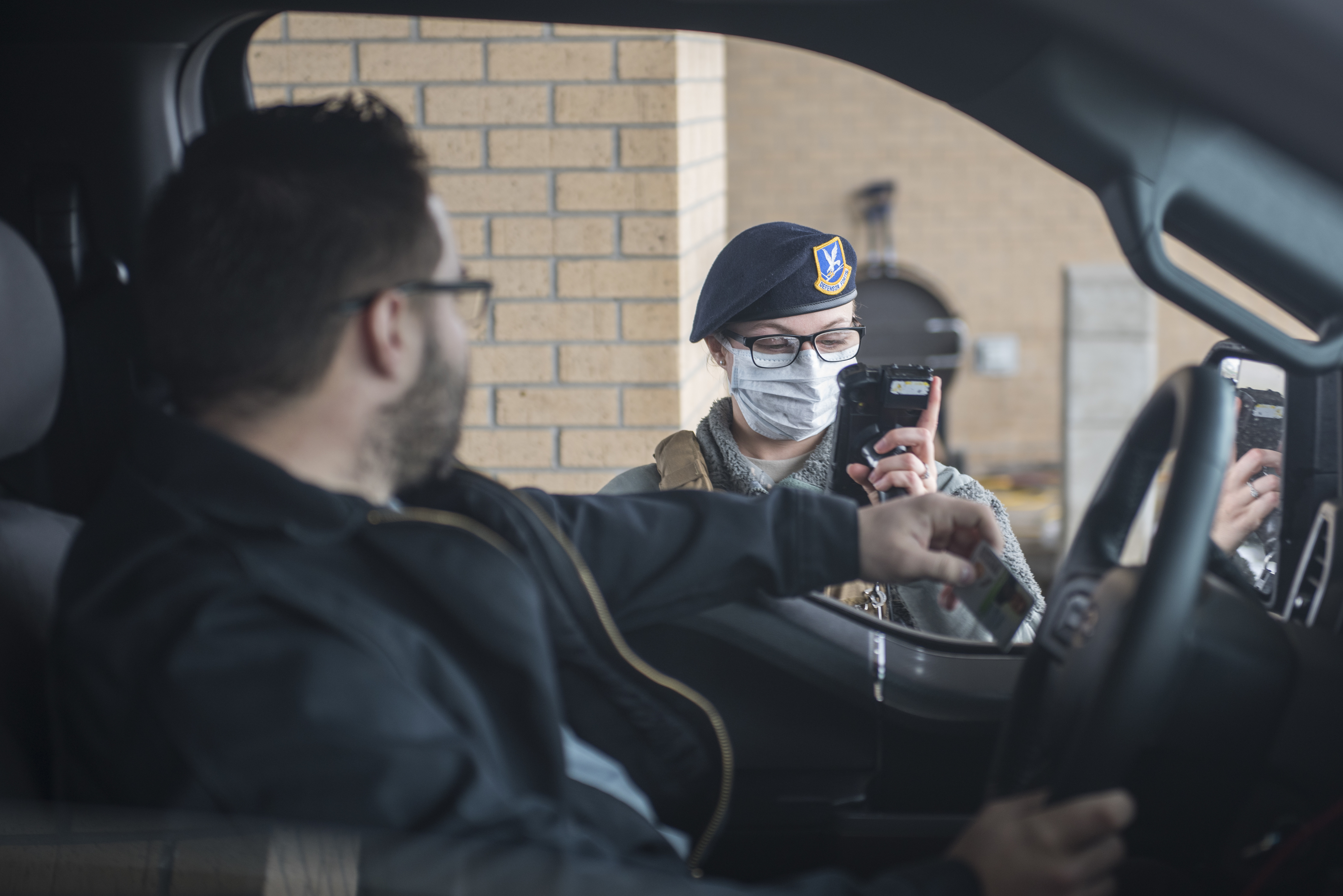 Entry control procedures include new stop, check, go screening process ...